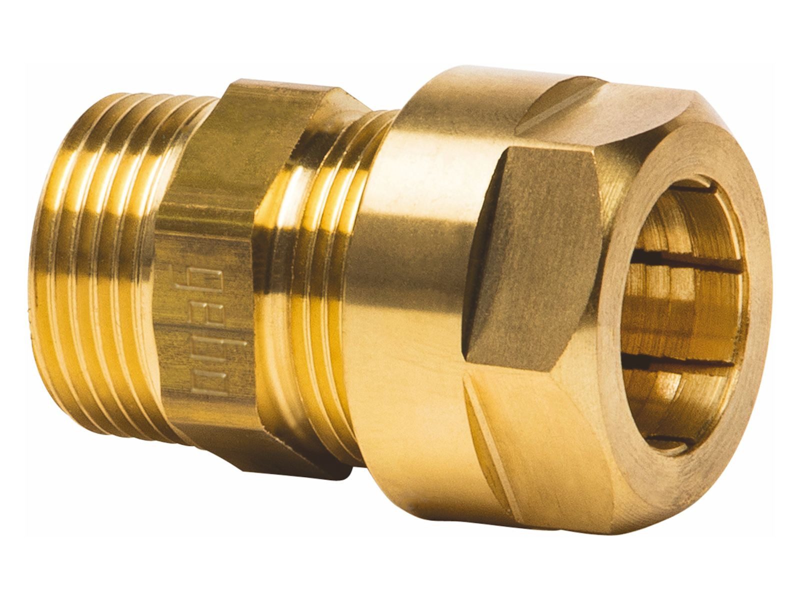 GEBO Gewindefitting Messingklemmverbinder mit Außengewinde für MSVR, 16 mm x 1/2 Zoll AG