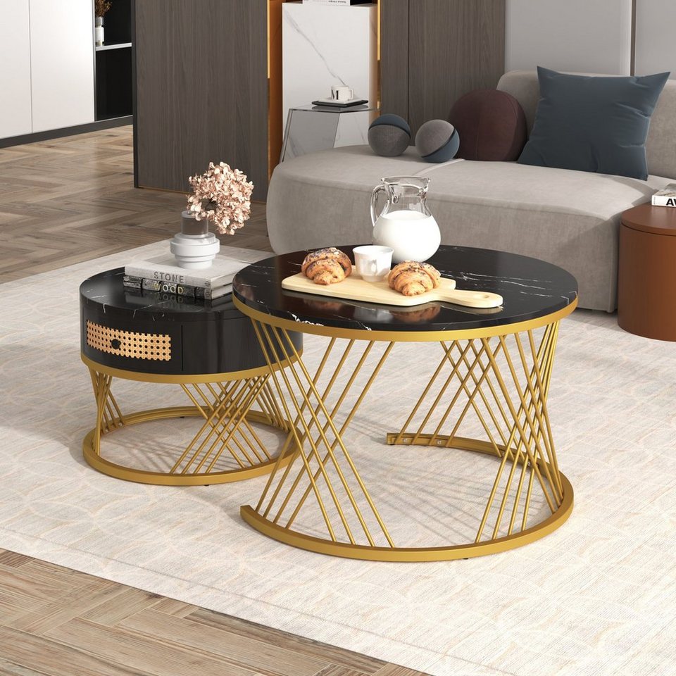 Hauss Sploe Couchtisch Couchtisch Satztische Satz Rund Kaffeetisch 2er