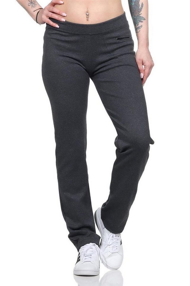 Elomoda Jogginghose Damen Jogginghose Lang Sport Hose Baumwolle Mit