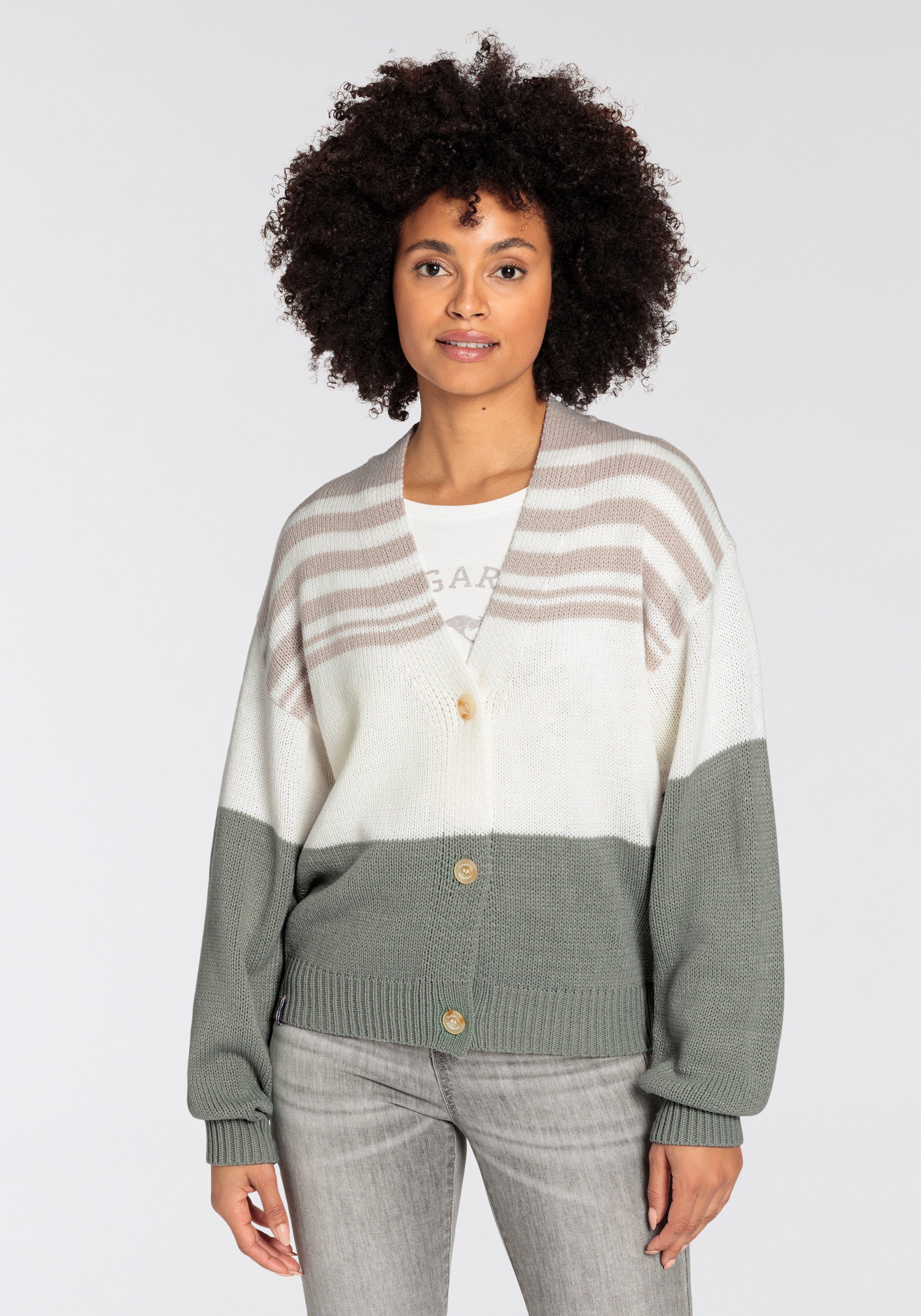 Kangaroos Strickjacke Strickjacke Mit Modischen Streifendesign Neue