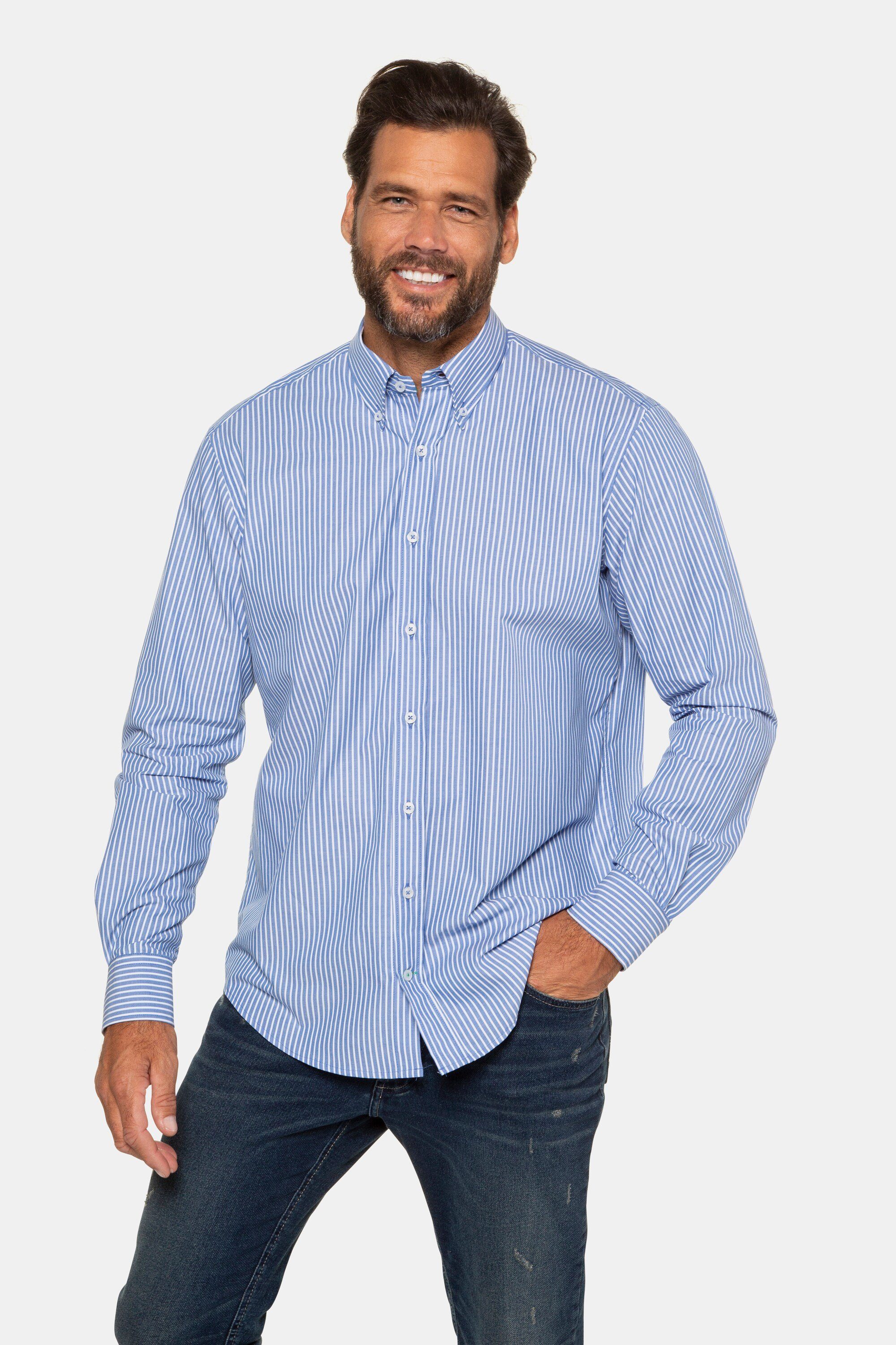 Jp1880 Streifenhemd Streifenhemd Langarm Buttondown Kragen Modern Fit