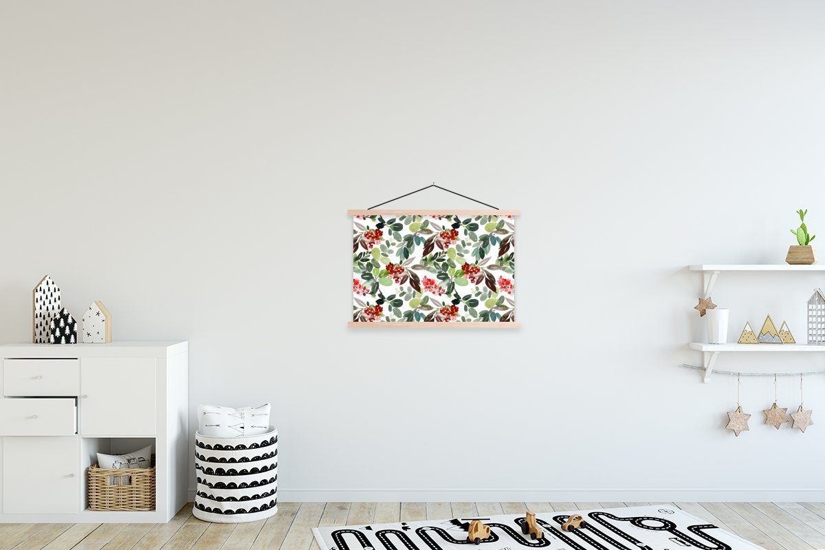 Muchowow Poster Beeren Weihnachten Aquarell 1 St Posterleiste