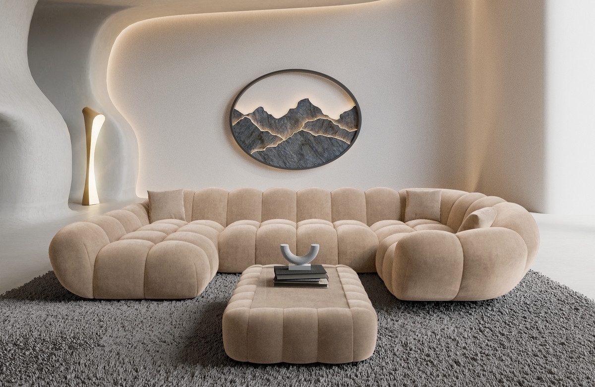 Sofa Dreams Wohnlandschaft Maleron U Form Design Stoffsofa, 6-Sitzer ...