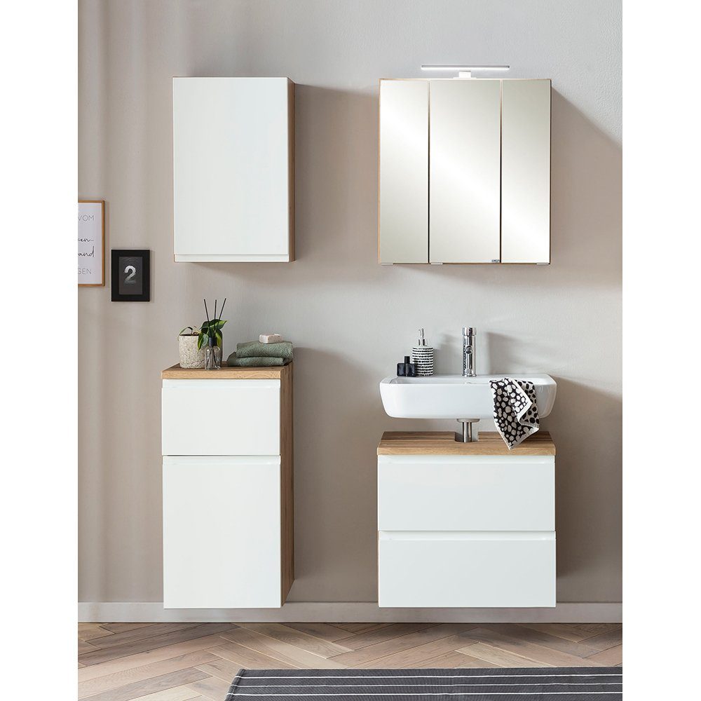 Lomadox Badmöbel Set Vasto 03 White Spar Set 4 St Stehendhängend