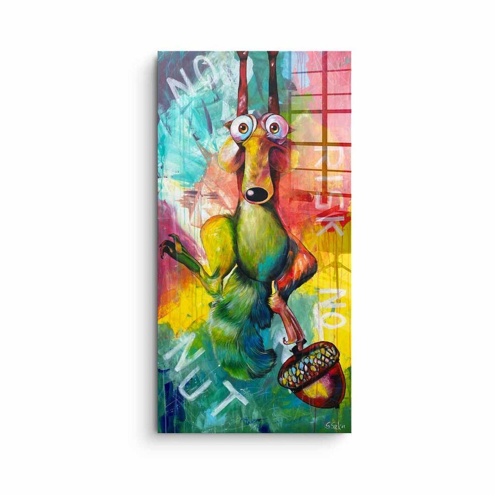 Dotcomcanvas® Acrylglasbild No Risk No Nut Acrylglas Acrylglasbild