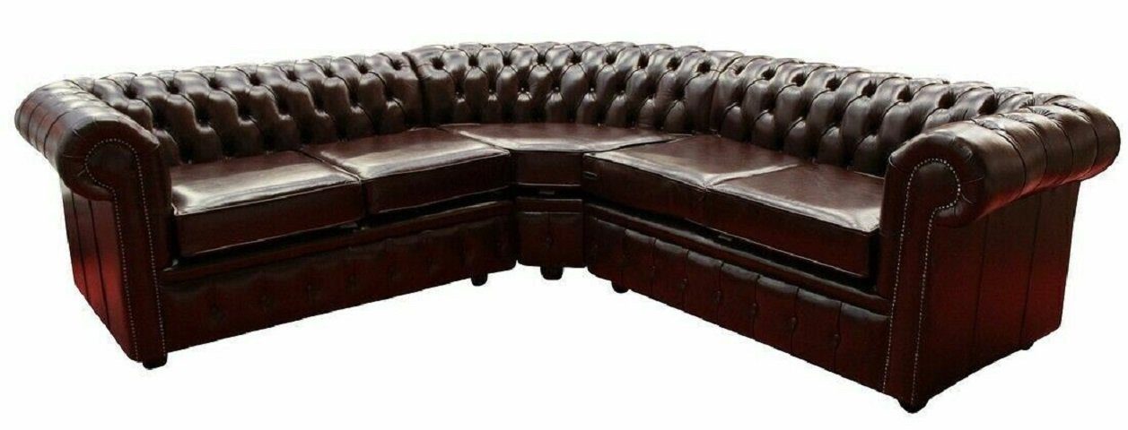 Jvmoebel Ecksofa Hochwertige Chesterfield Leder Ecksofa 100 Leder Sofort