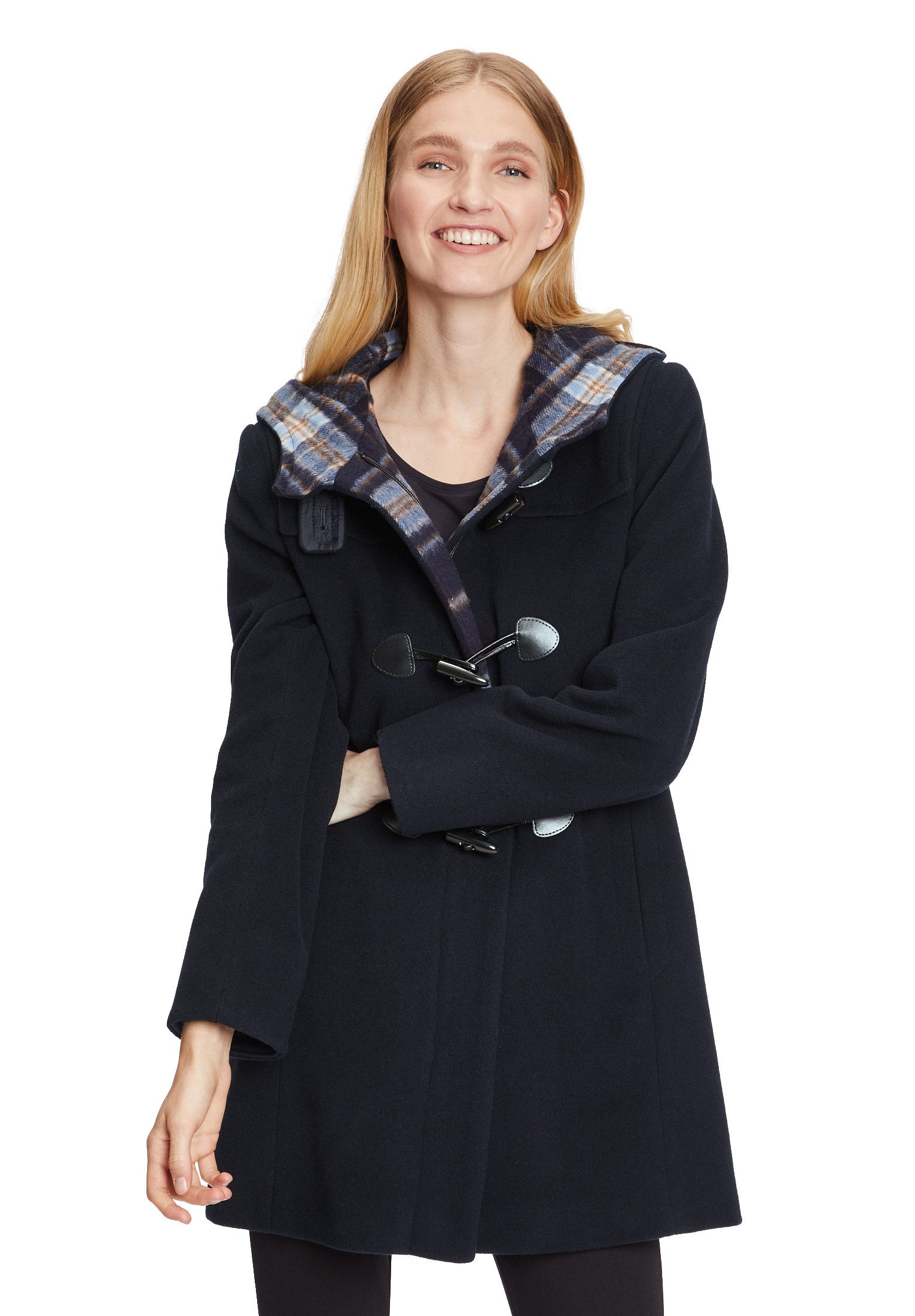Gil Bret Wolljacke mit Kapuze und Knebelverschluss, Seitliche ...