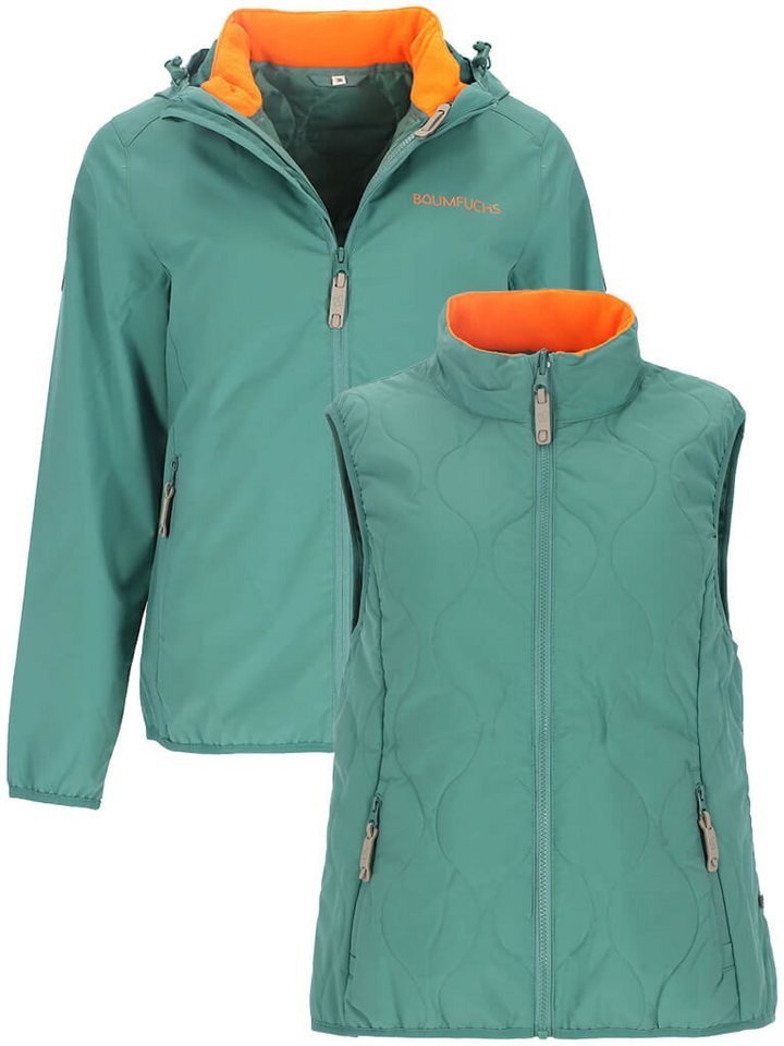 Baumfuchs Funktionsjacke Damen Jacke 2 In 1 Jacke Mit Kapuze Und