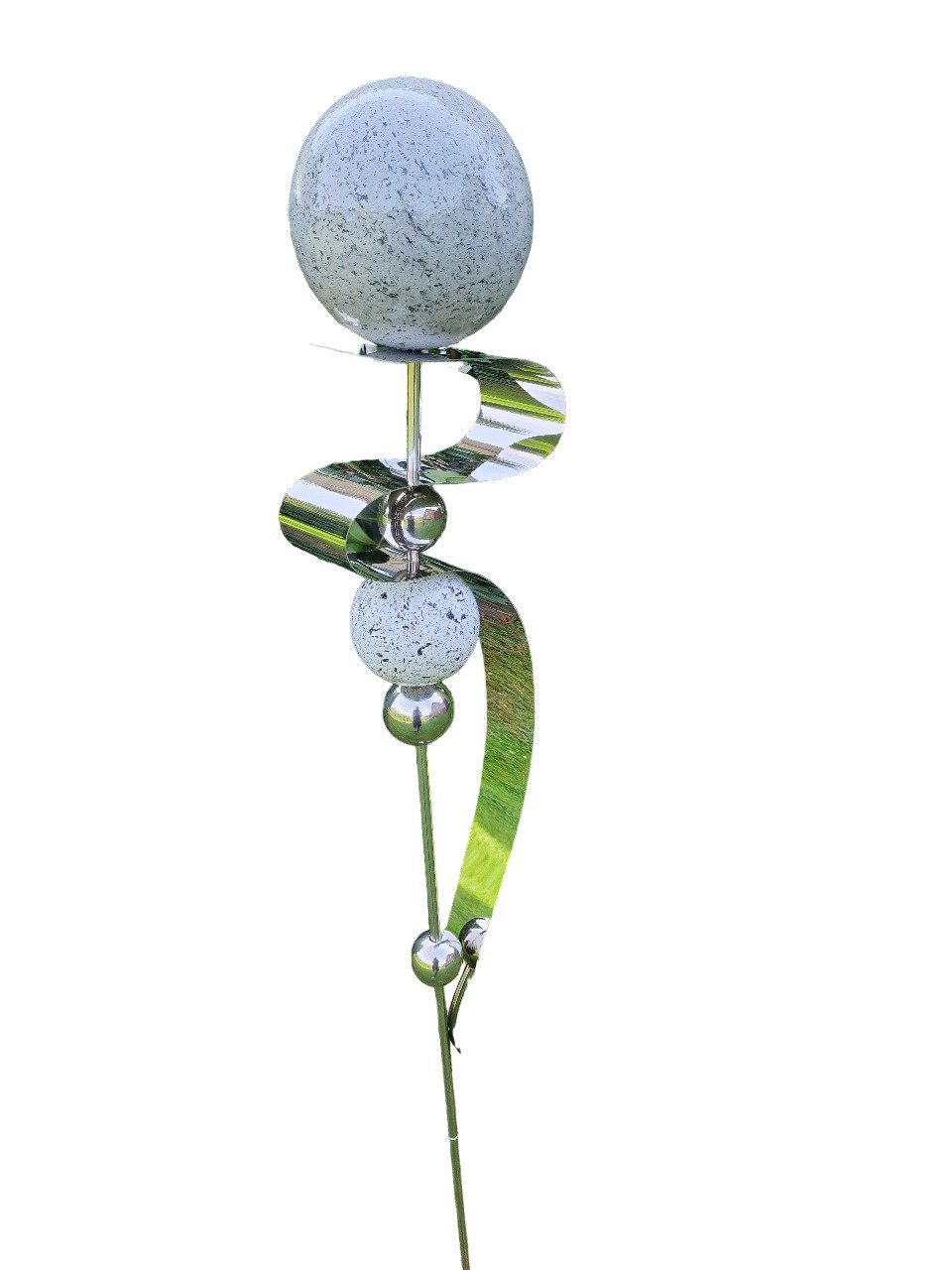Jürgen Bocker Gartenambiente Gartenstecker Saturn Edelstahl Grau