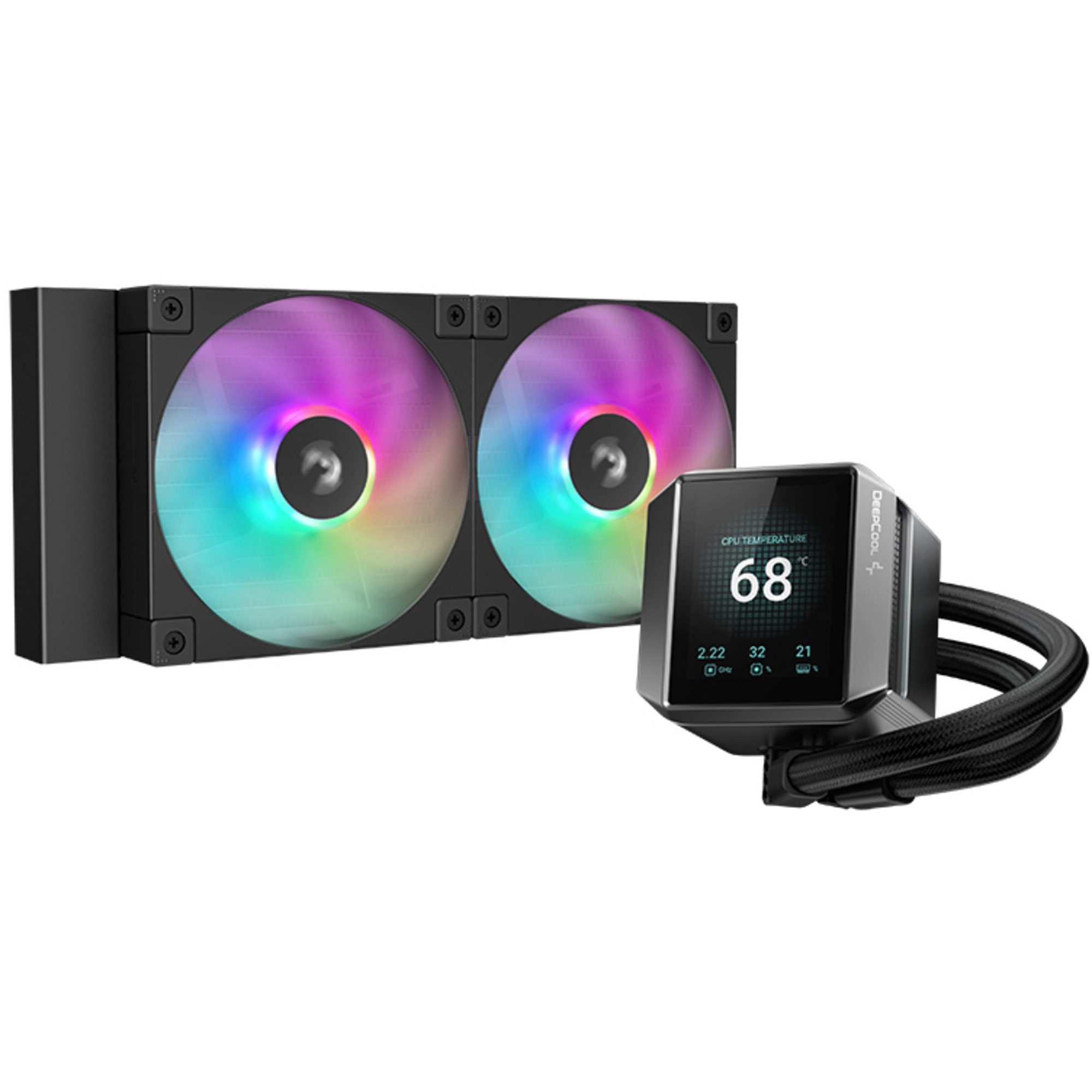 DeepCool CPU Kühler DeepCool MYSTIQUE 240 ARGB, Wasserkühlung, LED ...