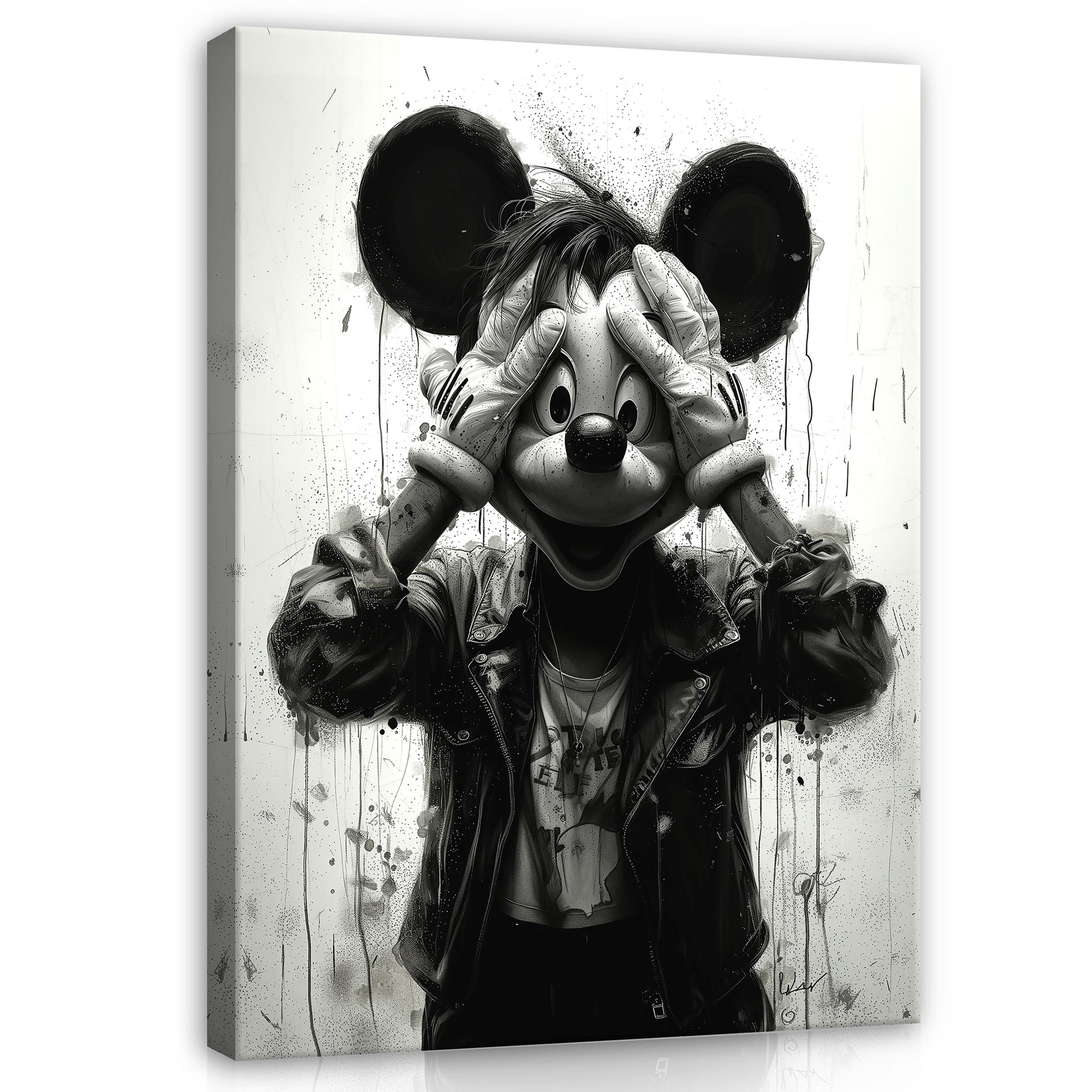 Wallarena Leinwandbild Kinderzimmer Mädchen Jungen Mickey Graffiti Art
