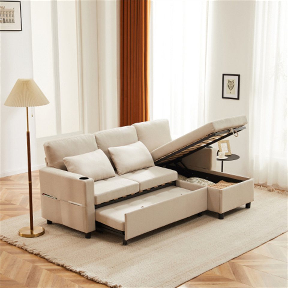 Miaandcoco Ecksofa Schlafsofa Mit Schlaffunktion L Förmiges Sofa