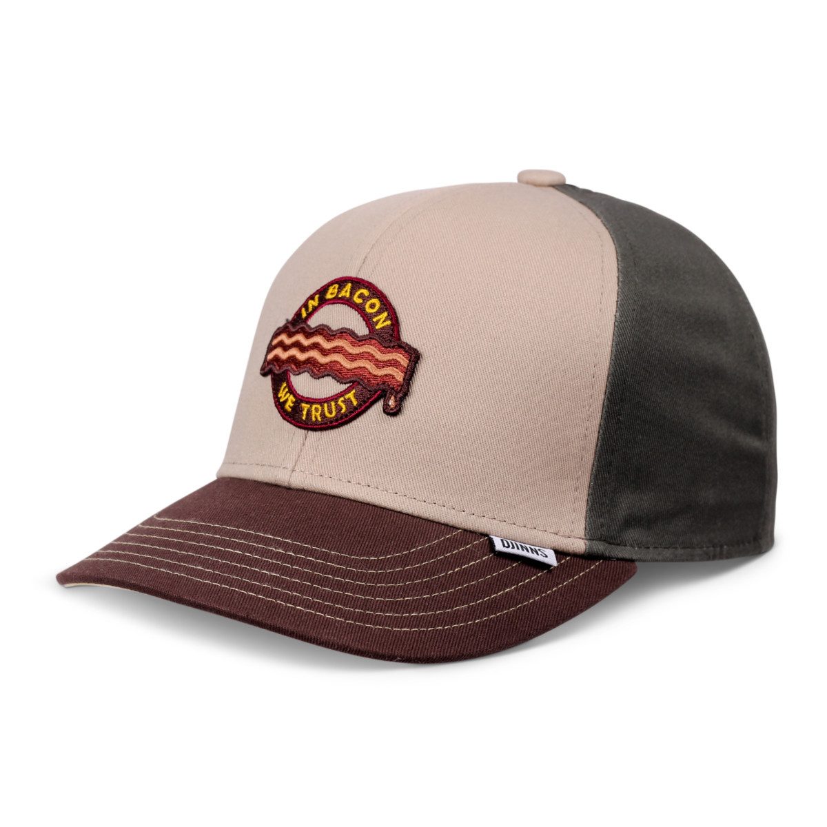 Djinns Baseball Cap Djinns Basic Kid Cap Food Bacon Khaki (Basecap ...