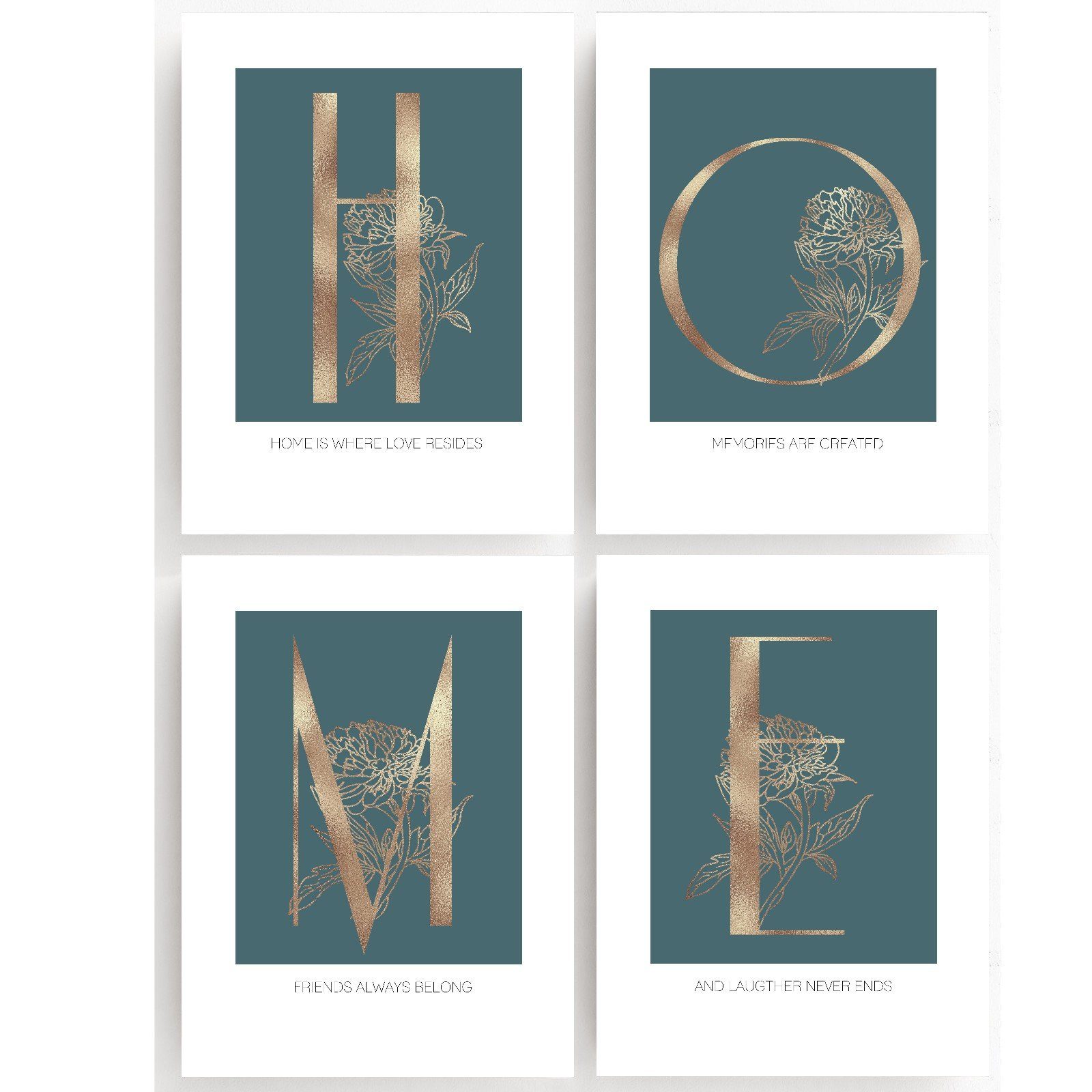 Homestyle Accessoires Poster Bilderset Home Is Where Love Resides