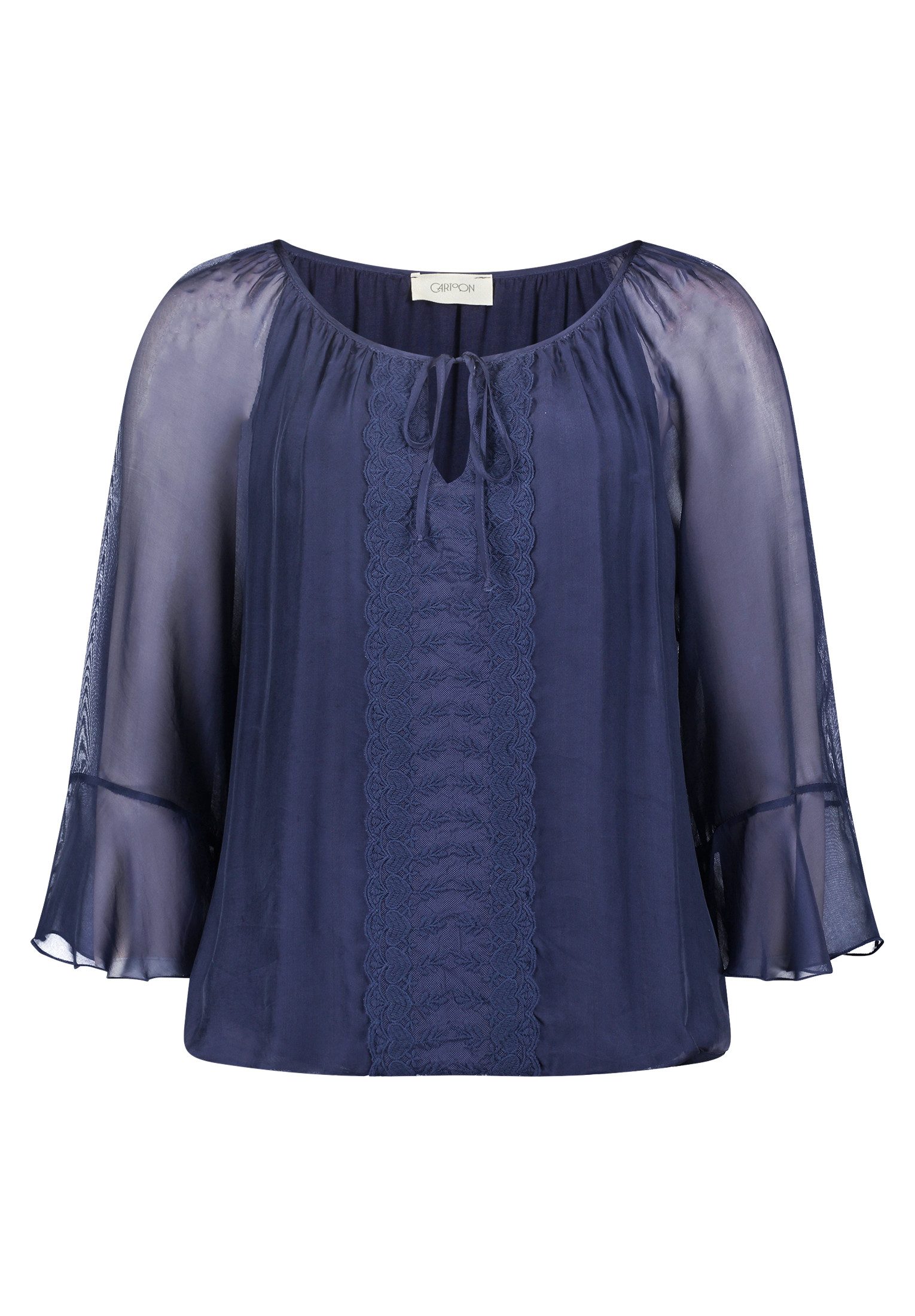 Cartoon Kurzarmbluse Bluse Kurz 34 Arm