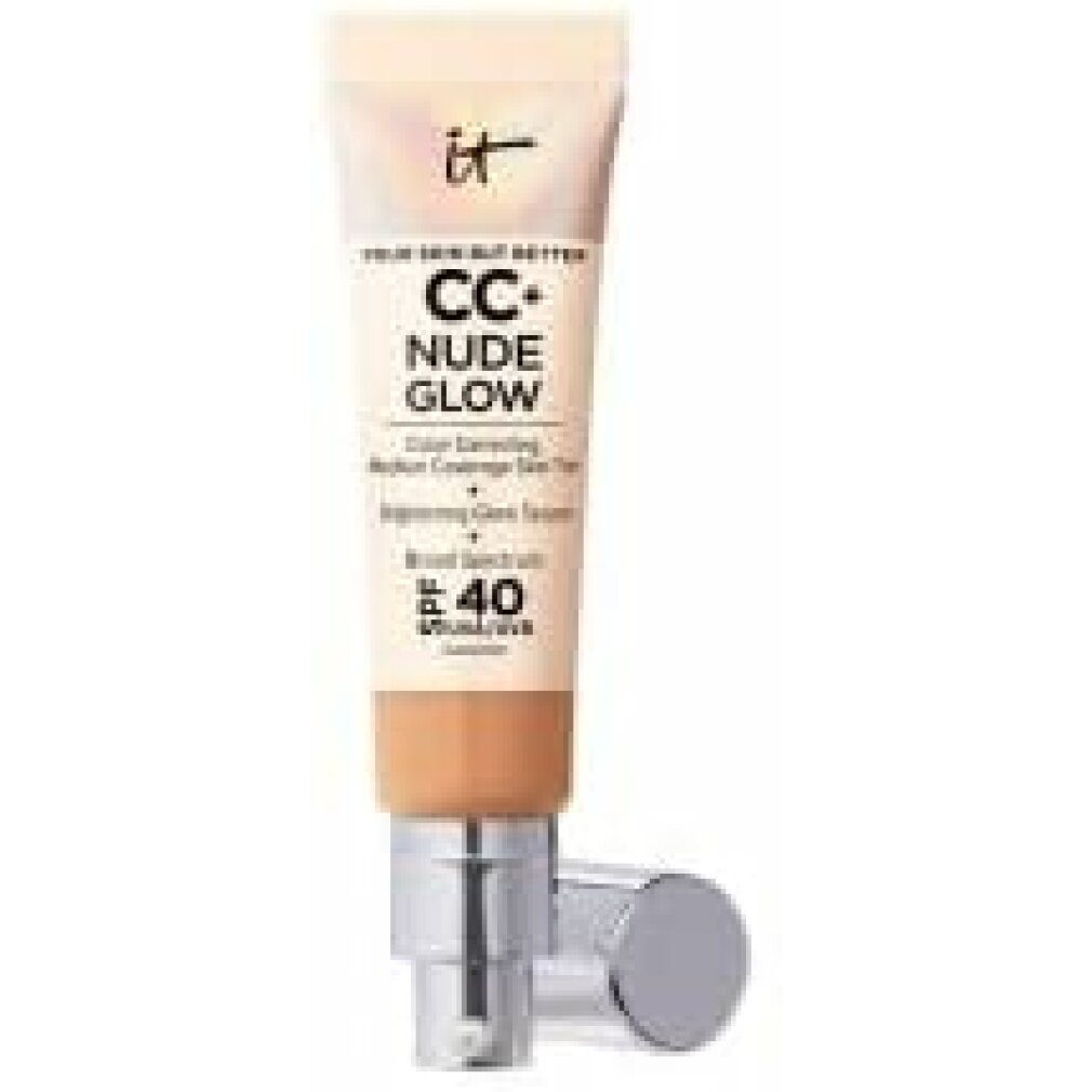It Cosmetics Foundation CC+ Nude Glow SPF40, CC+ NUDE GLOW lightweight foundation + glow serum ...