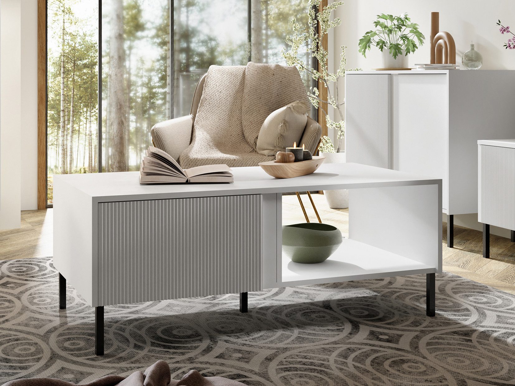 Compleo Couchtisch mit Schublade OLIS, Elegant und modern Kaffetisch ...