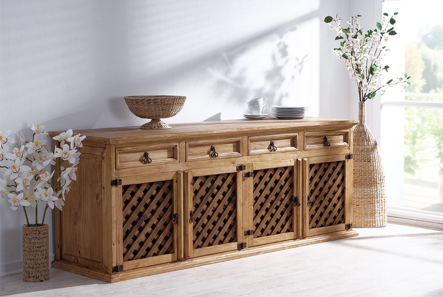 1a Direktimport Sideboard Mexico Möbel Anrichte Kommode Sidebord Pinie
