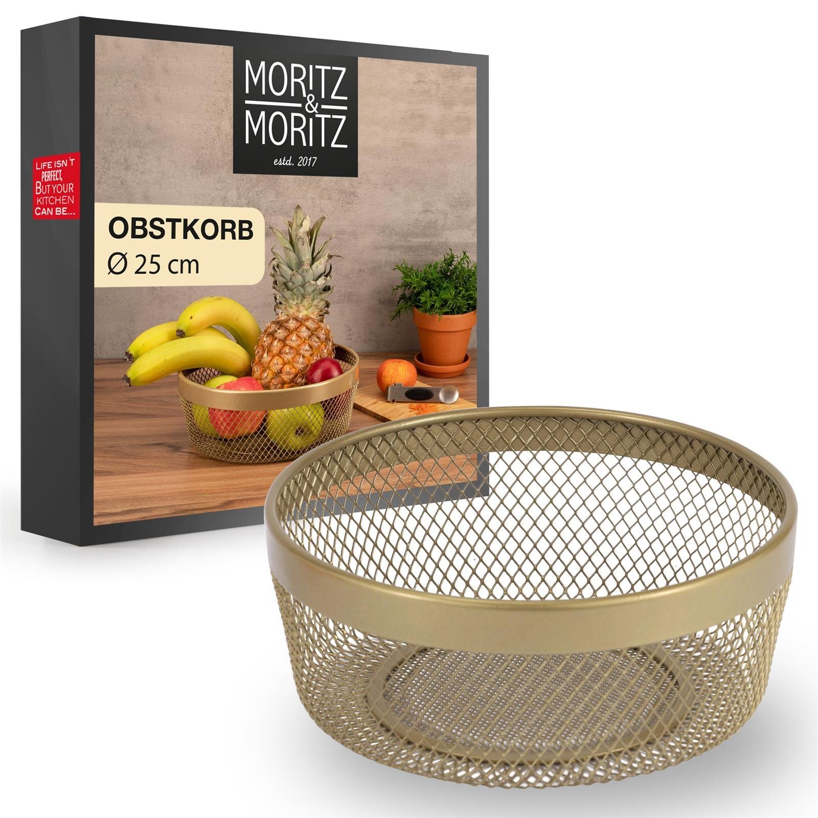 Moritz And Moritz Obstschale Moritz And Moritz Obstkorb Rund Netz Gold