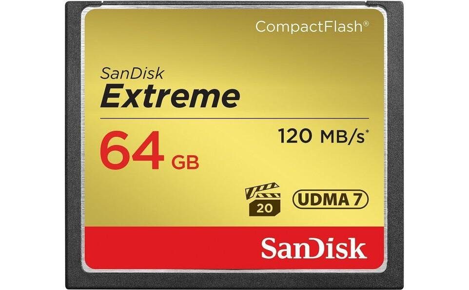 Sandisk SanDisk Extreme R120/W60 CompactFlash Card 64GB SD Speicherkarte