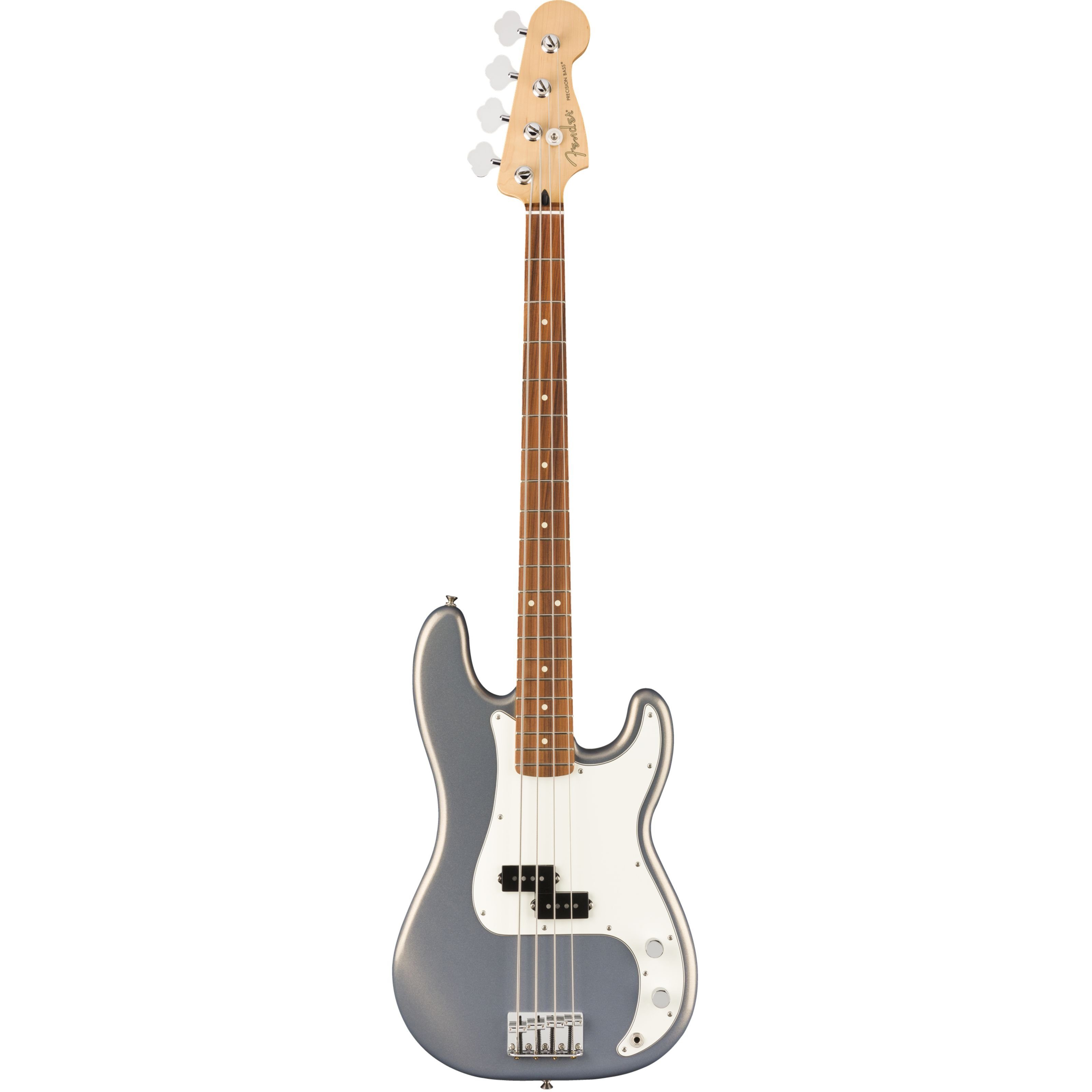 Fender E-Bass, E-Bässe, 4-Saiter E-Bässe, Player Precision Bass PF Silver - E-Bass