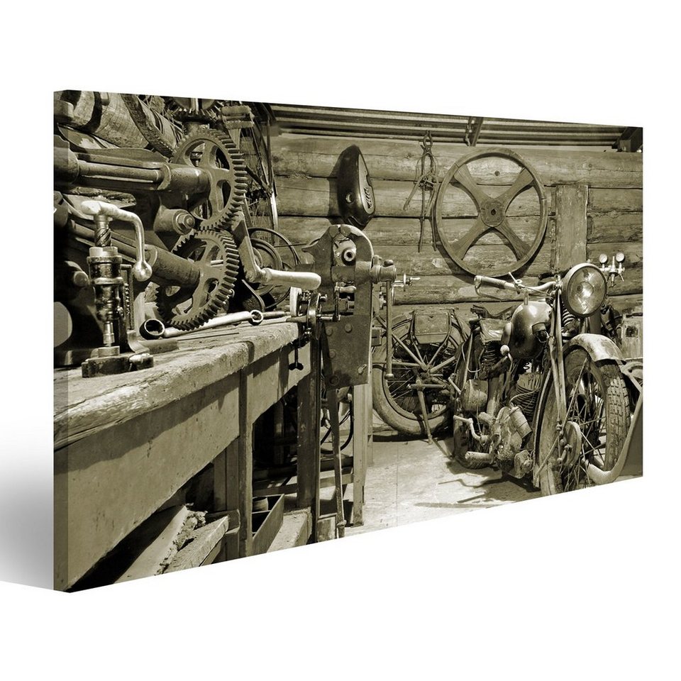 islandburner Leinwandbild »Bild auf Leinwand Garage Wandbild ... islandburner Leinwandbild »Bild auf Leinwand Garage Wandbild ...