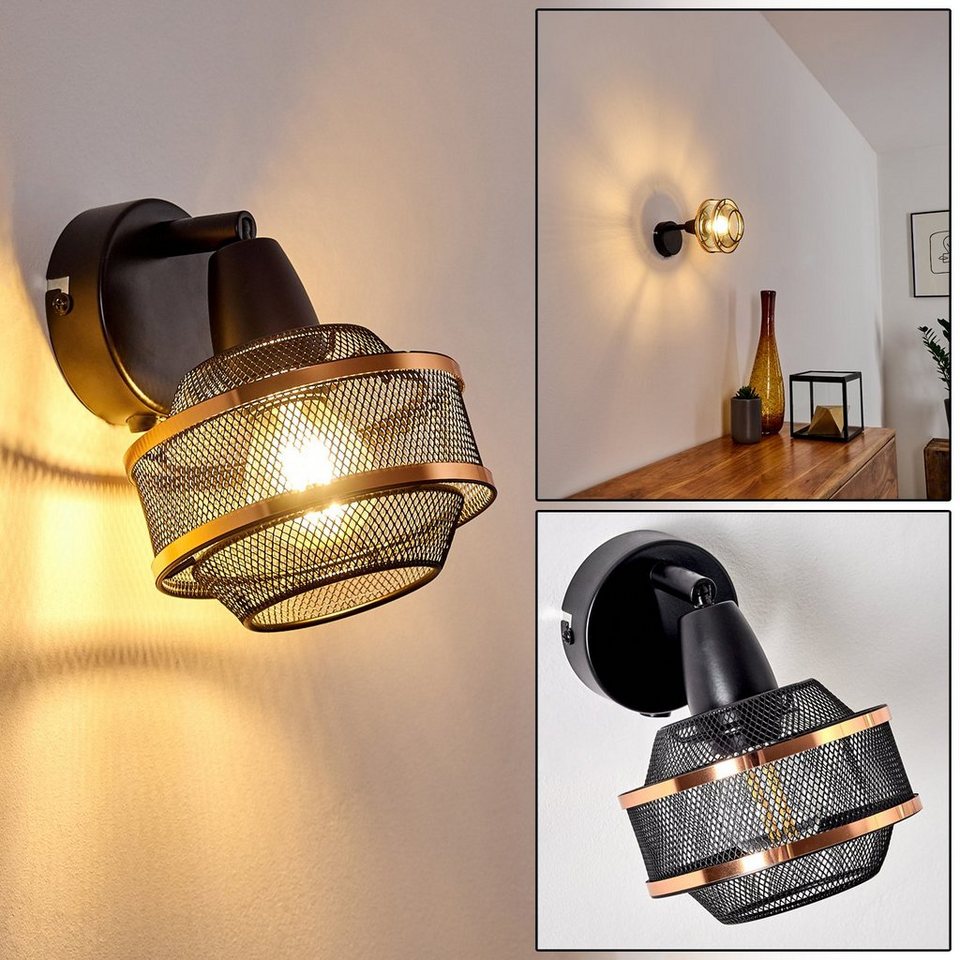 Hofstein Wandleuchte Faiano Moderne Wandlampe Aus Metall In Schwarz
