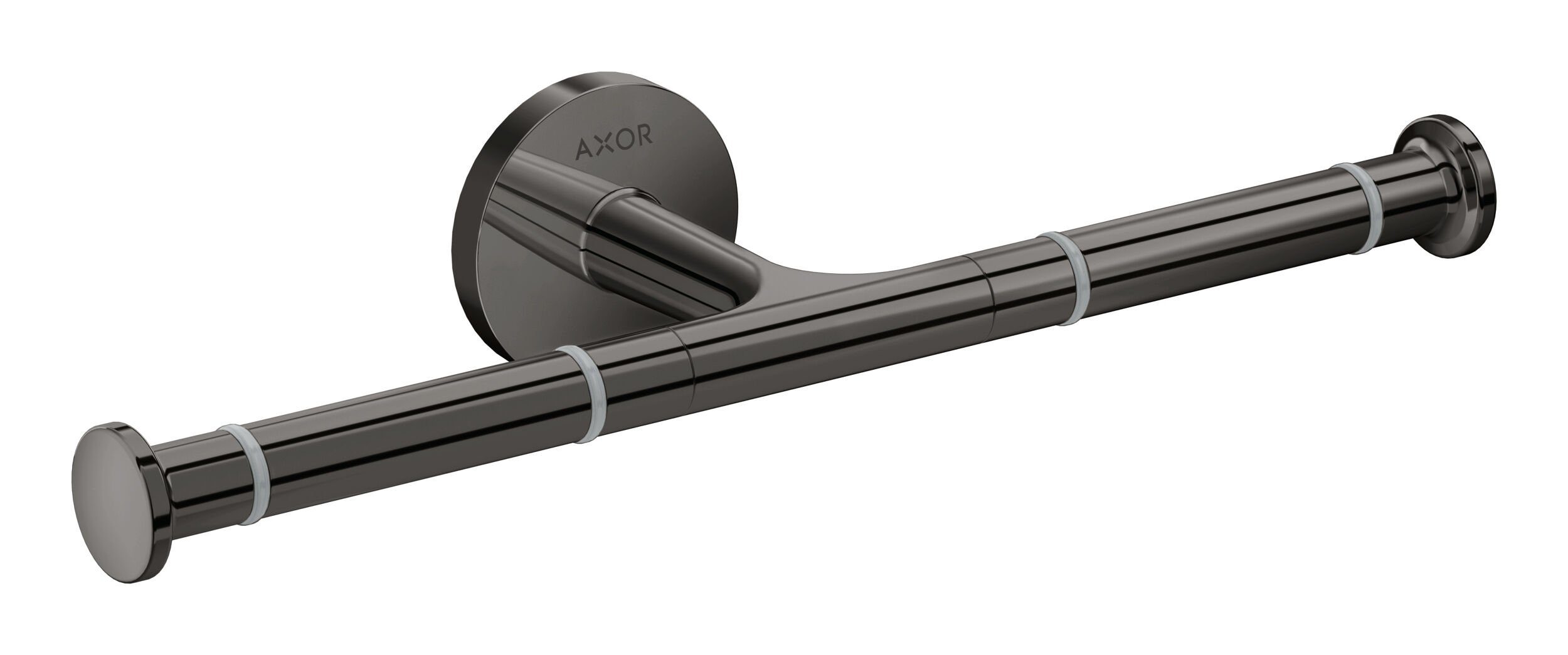 hansgrohe Toilettenpapierhalter Axor Universal Circular, Doppelt - Polished Black Chrome