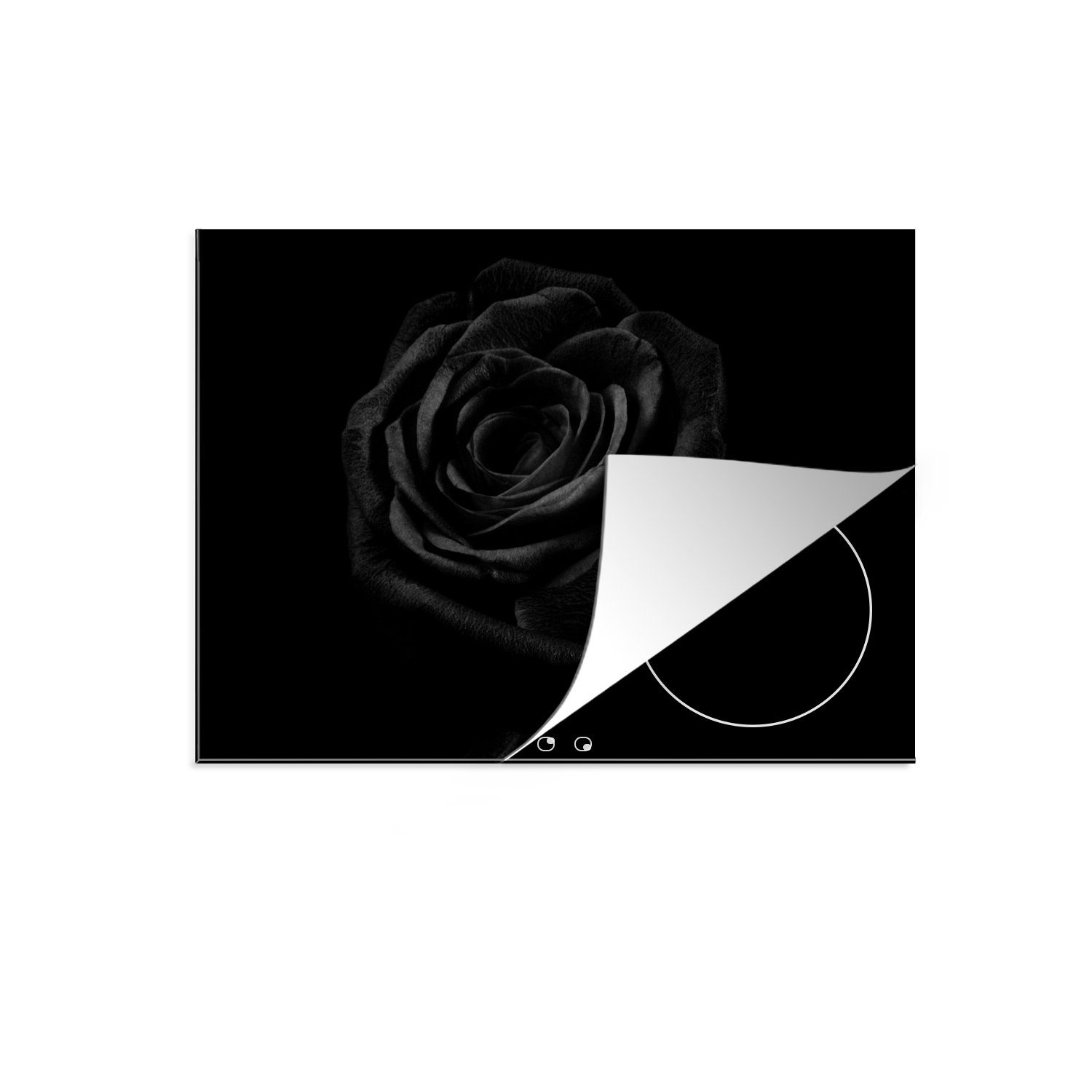 Muchowow Herd Abdeckplatte Rose Schwarz Blume Vinyl 1 Tlg