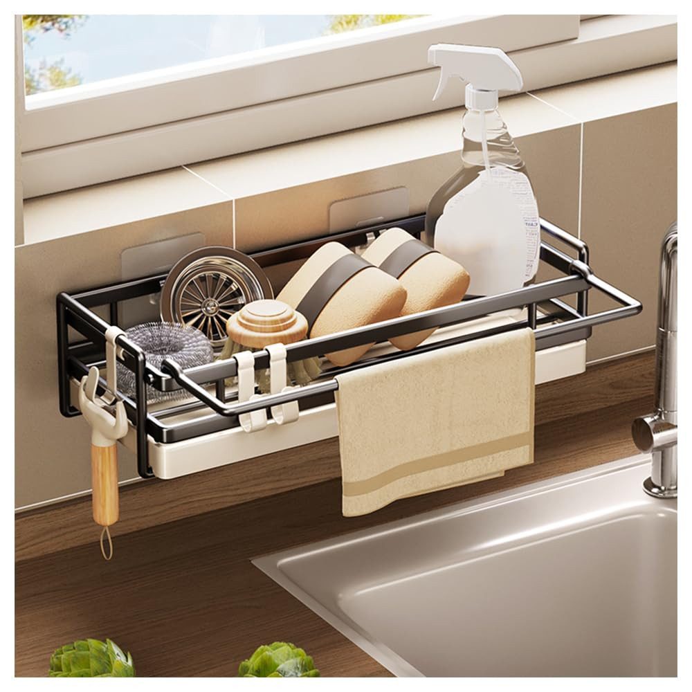 Blingbin Küchenorganizer Set Spülbecken Organizer Mit Abflusspfanne