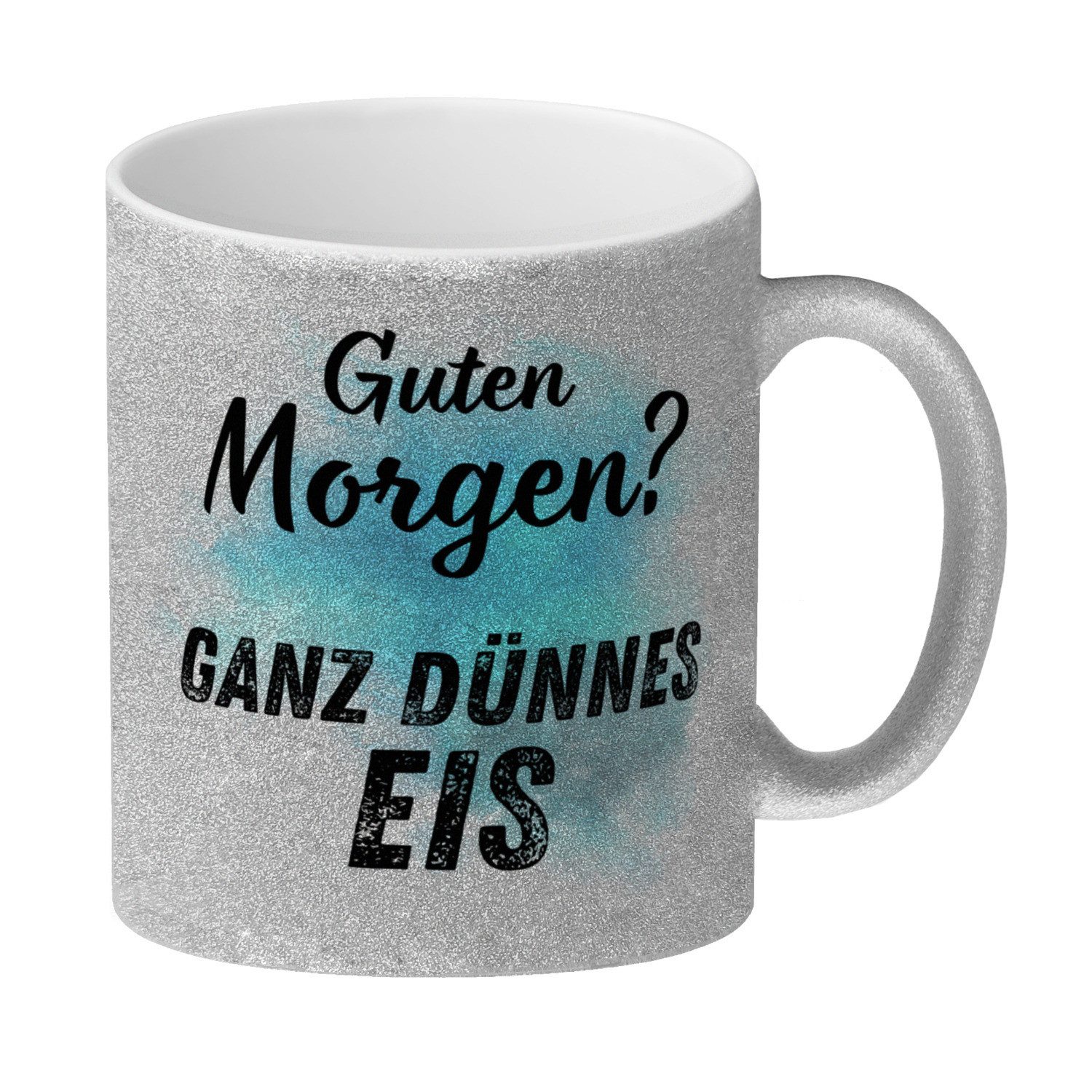 Speecheese Tasse Morgenmuffel Glitzer Kaffeebecher Mit Spruch Guten