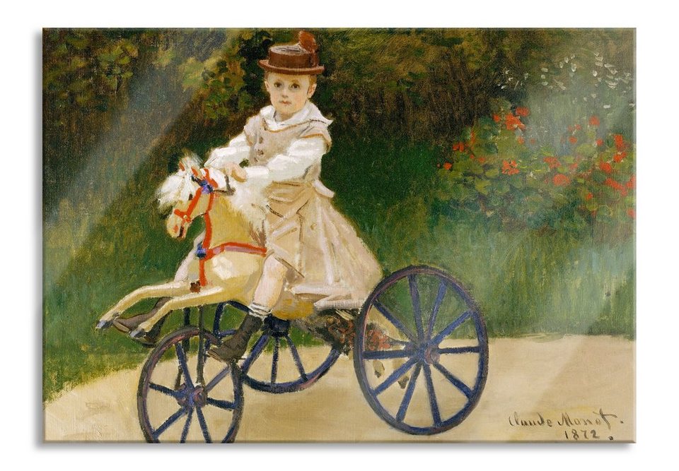 Pixxprint Glasbild Claude Monet Die Familie Monet In Ihrem Garten