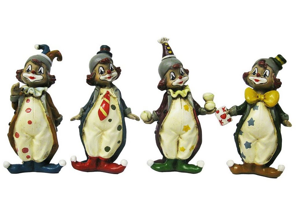 Ellug Dekofigur 4er Set Deko Figuren Clowns Mit Zauberkostümen Und