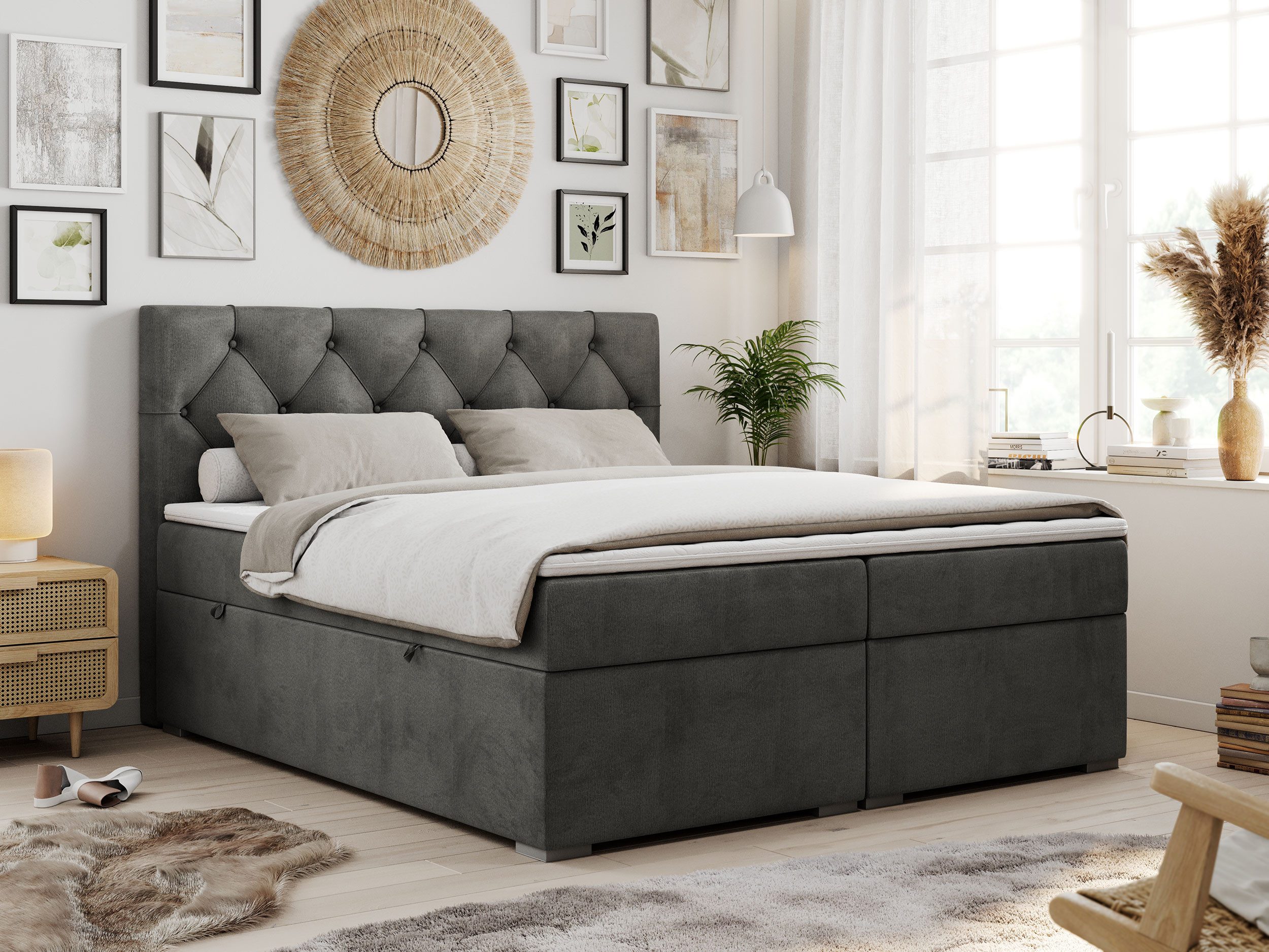 Boxspring Bett Zwei Matratzen