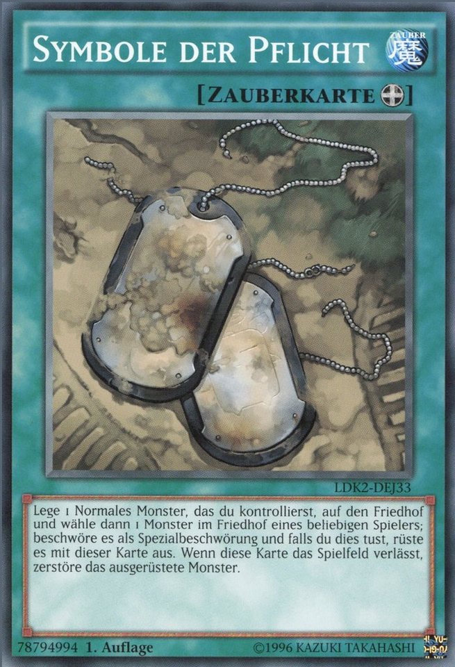 Recollectibles Sammelkarte Yugioh Karte Symbole Der Pflicht Deutsch Yu