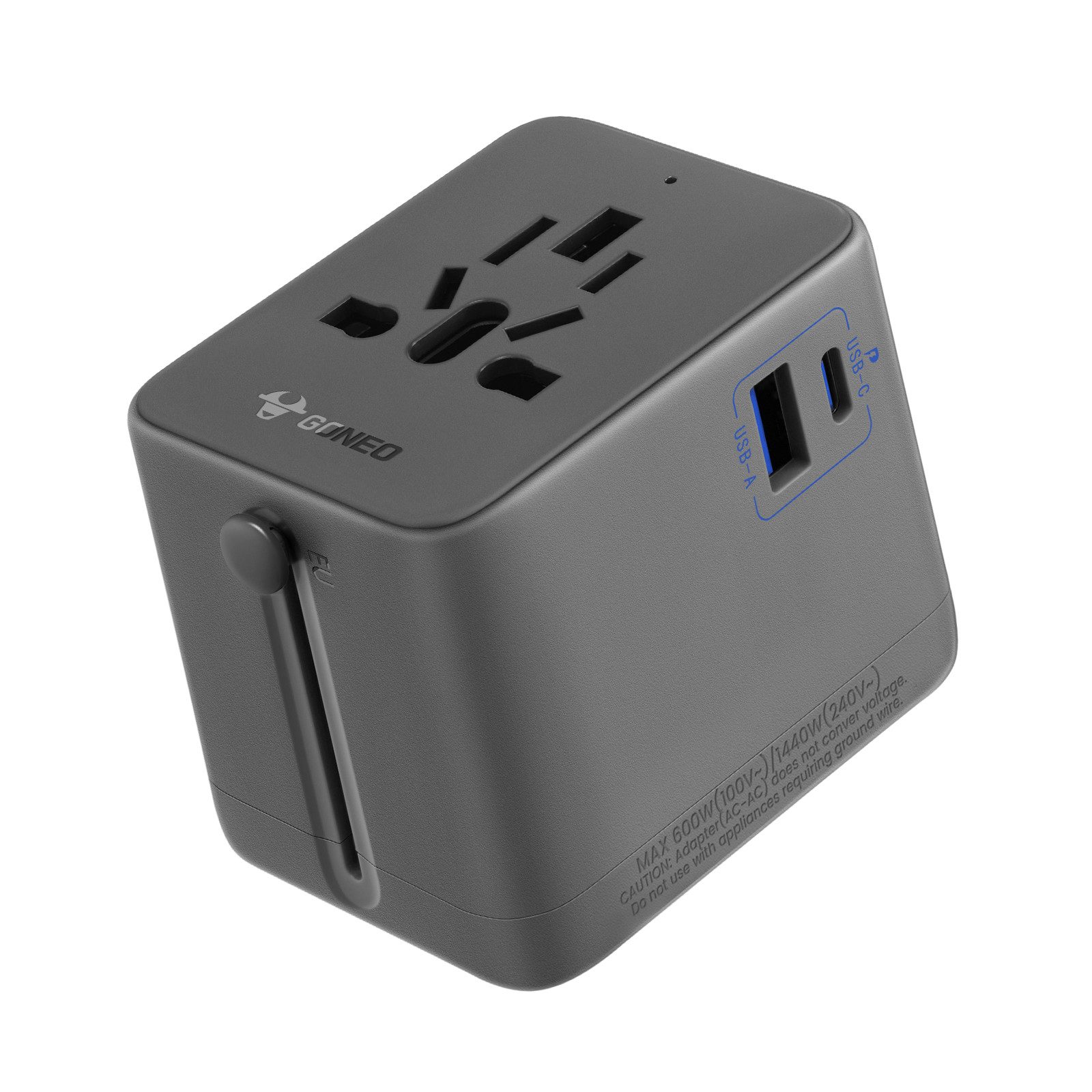 GONEO Reisestecker adapter weltweit, Universal Reiseadapter AC Buchse ...