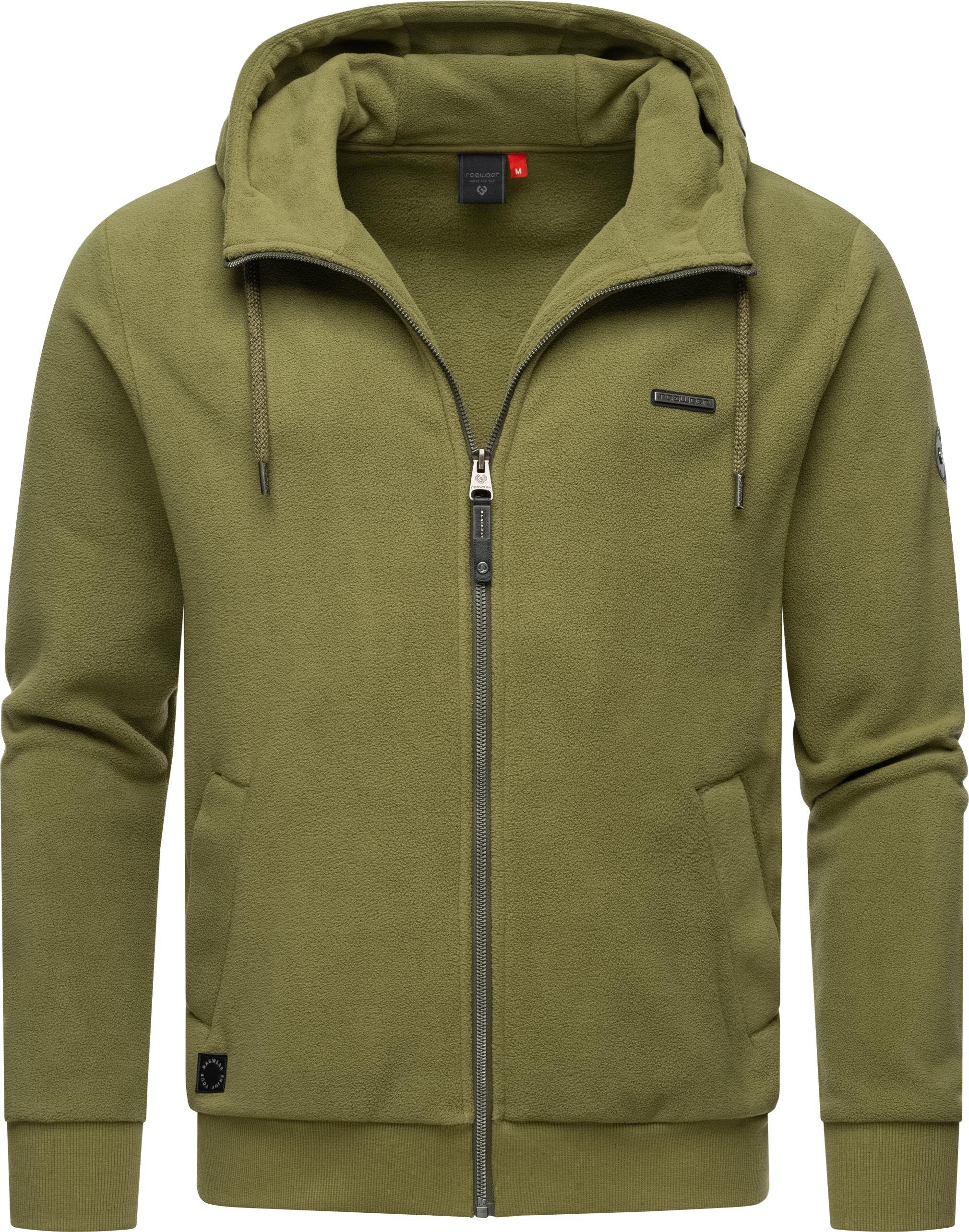 Ragwear Kapuzensweatjacke Natte Zip Fleece Herren Leichte Basic