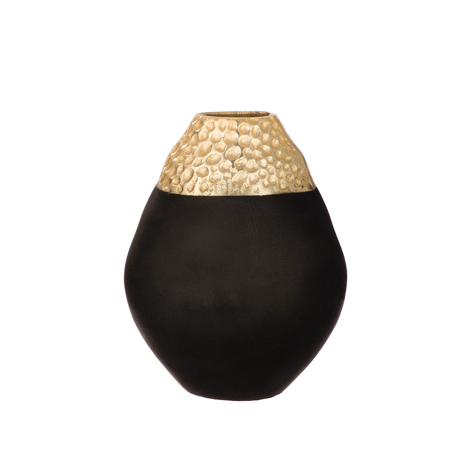 Gilde Dekovase Imperium Vase In Schwarz Gold H 17cm Blumenvase