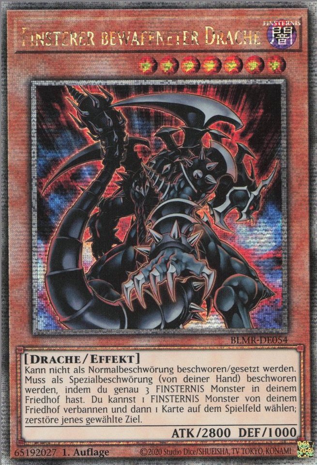 Recollectibles Sammelkarte Yugioh Karte Finsterer Bewaffneter Drache V