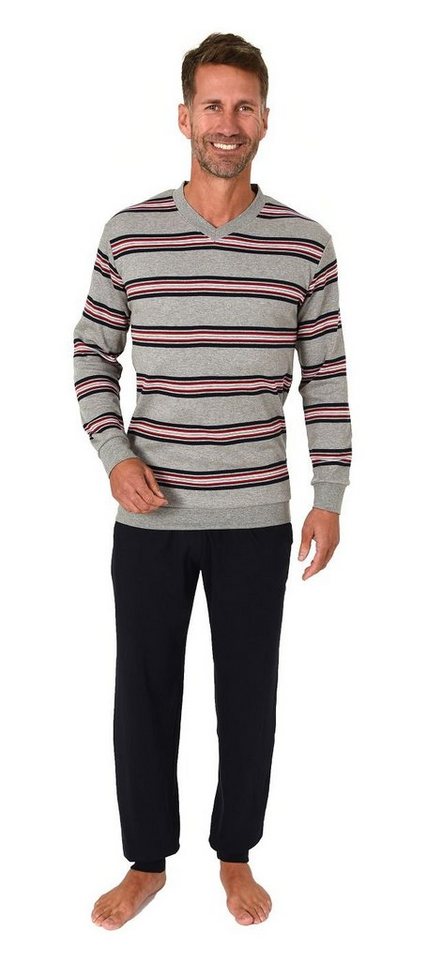 Normann Pyjama Normann Herren Schlafanzug In Warmer Kuschel Interlock