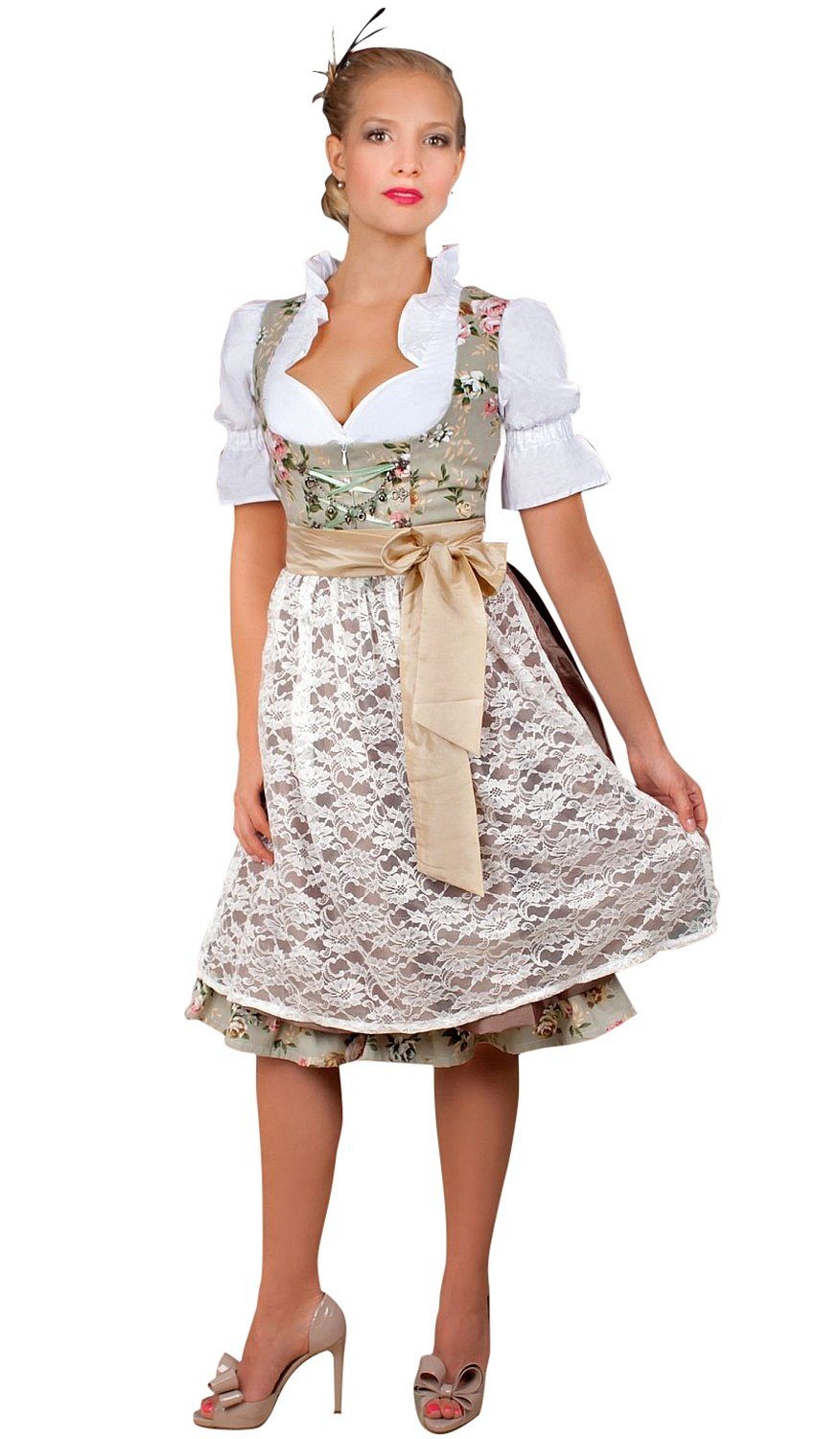 Edelnice Dirndl Blumen exclusive, Trachtenkleid