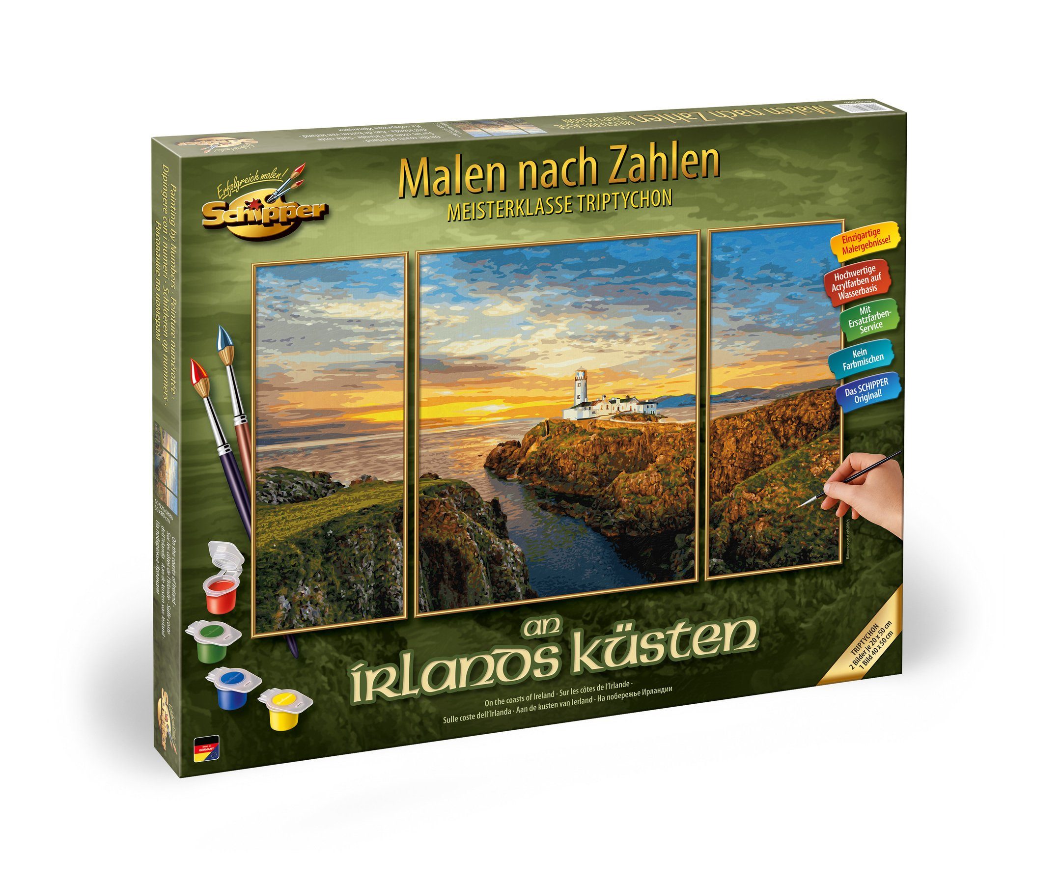 Schipper Malen nach Zahlen »Malen nach Zahlen Triptychon An Irlands Küsten« (Set), Made in Germany
