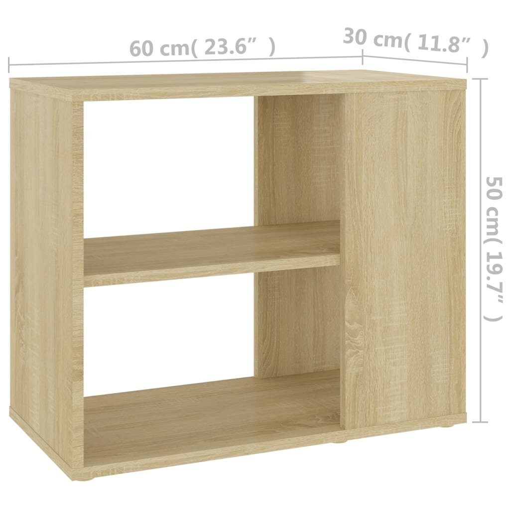 vidaXL Kommode NA Beistelltisch Sonoma Eiche 60x30x50 cm Spanplatte