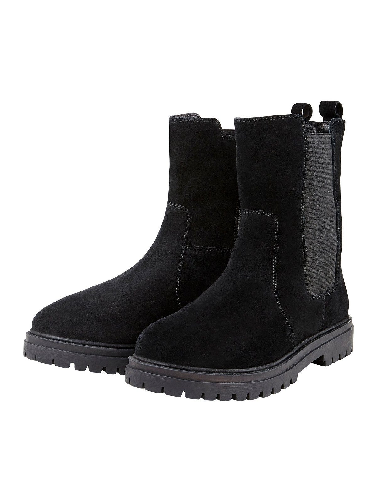 Sheego Große Größen Stiefelette Aus Echtem Weichem Veloursleder