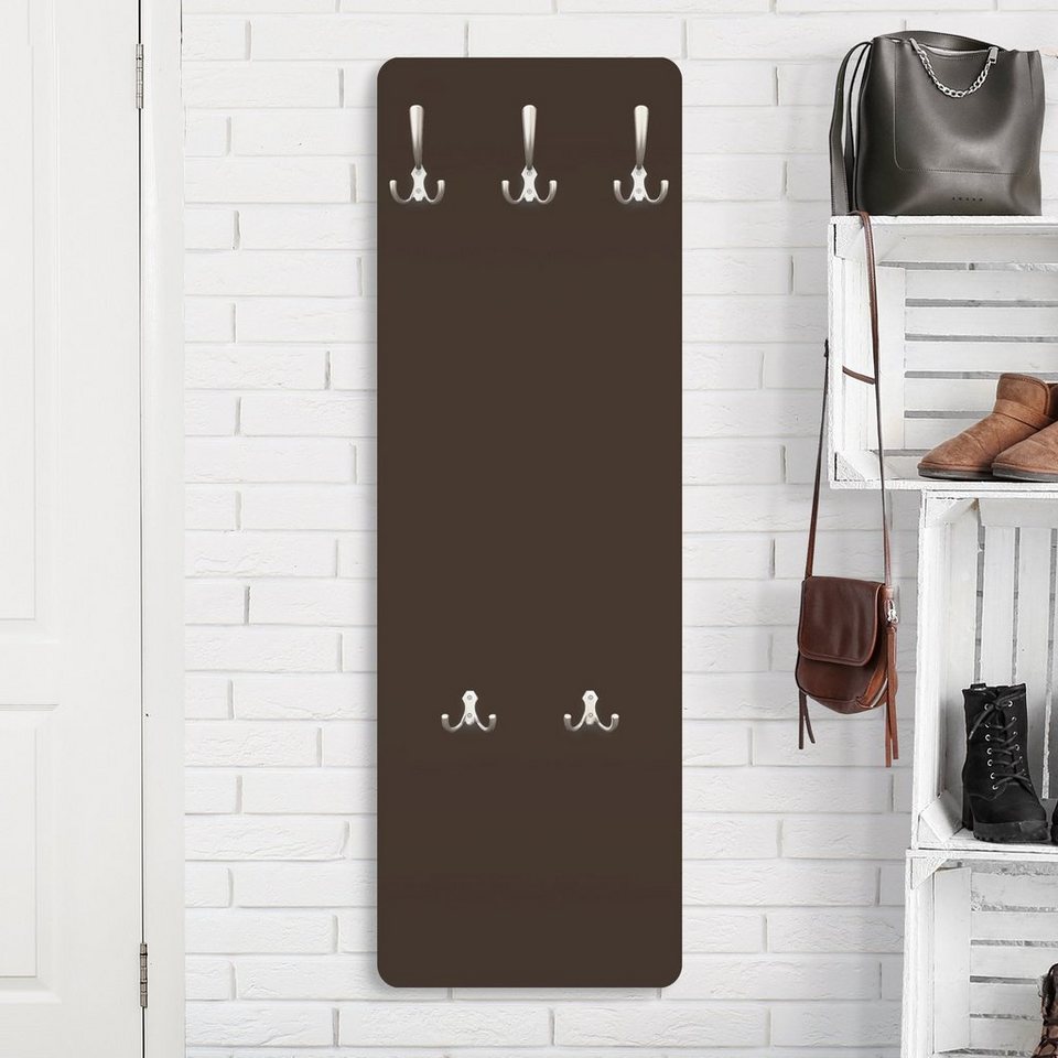 Bilderdepot24 Garderobenpaneel Design Unifarben Cacao Ausgefallenes