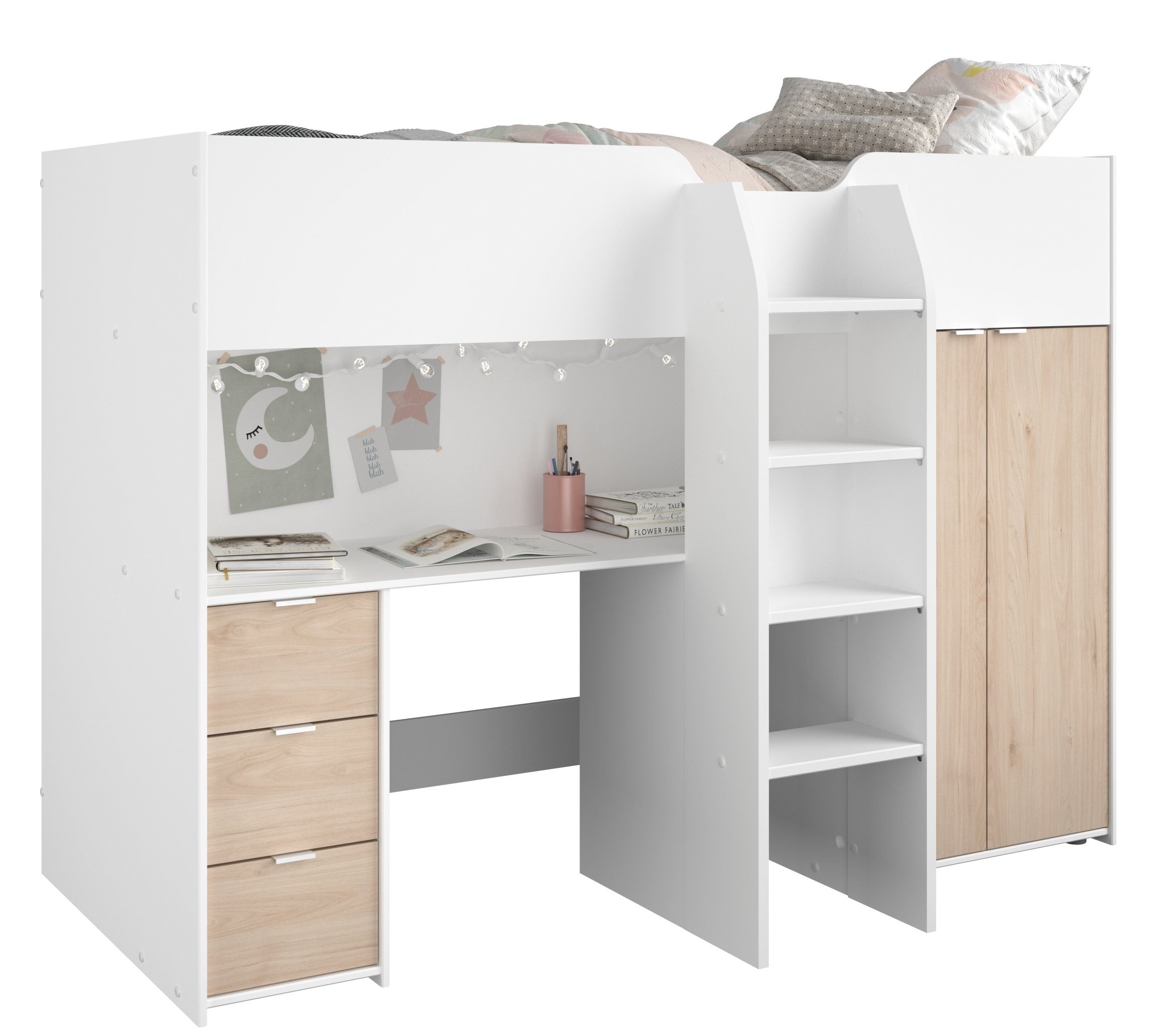 Hochbett Mit Schrank Und Schreibtisch