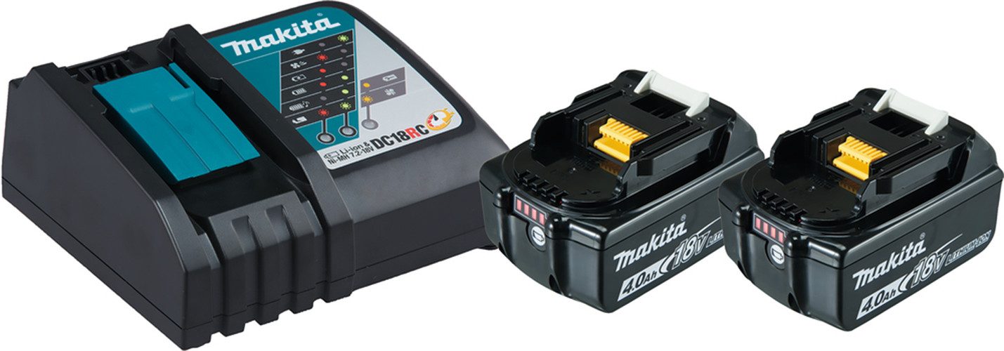 Makita »Power Source-Kit« Akku Starter-Set (2 St), 18 V, 4 Ah, inkl. Ladegerät, Wiederaufladbare ...