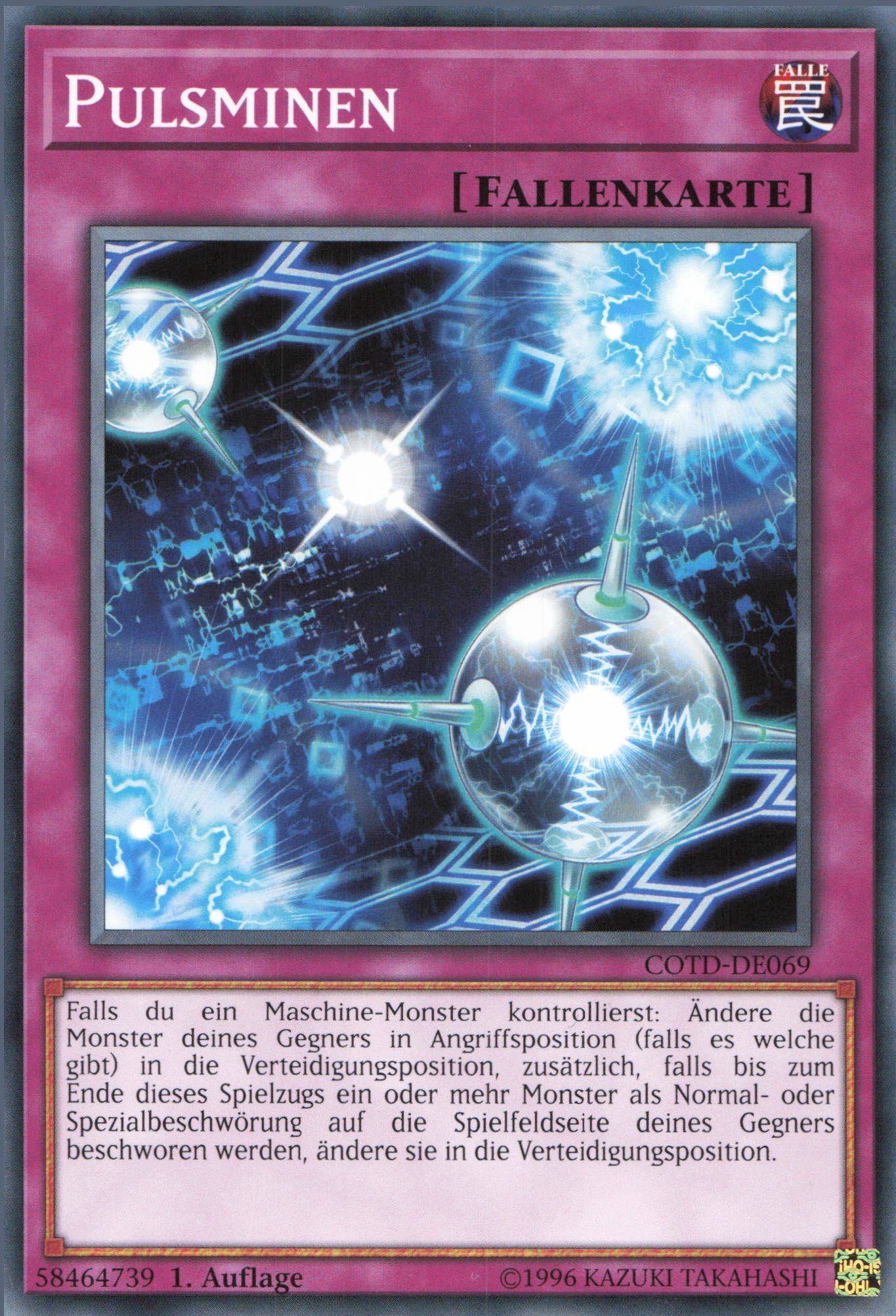 ReCollectibles Sammelkarte YuGiOh Karte Pulsminen deutsch, Yu-Gi-Oh! Karte COTD-DE069 Common