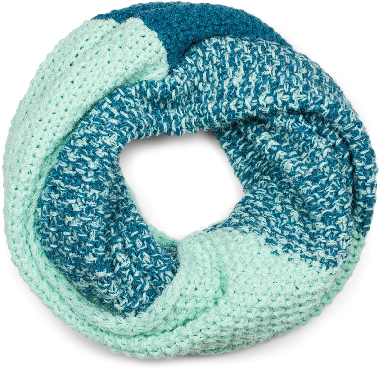 styleBREAKER Strickschal 2-Farbiges Ombré Strick Loop, (1-St)