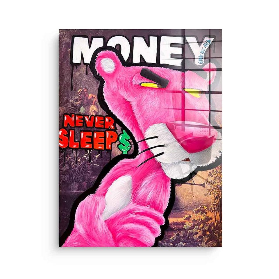Dotcomcanvas® Acrylglasbild Money Panther Acrylglas Acrylglasbild